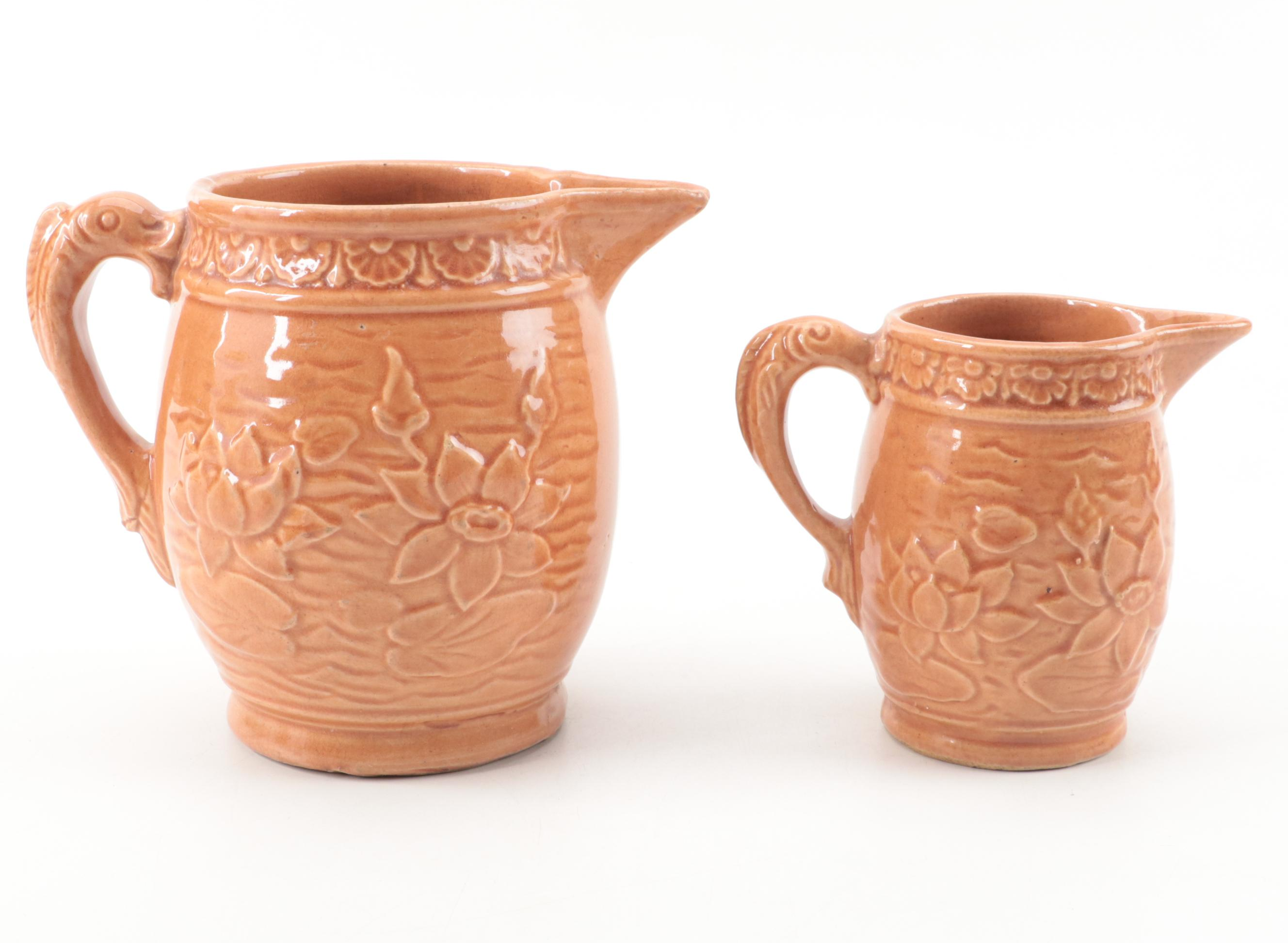 McCoy Pottery Pitchers and Star Stoneware Pitcher, Early to Mid-20th ...