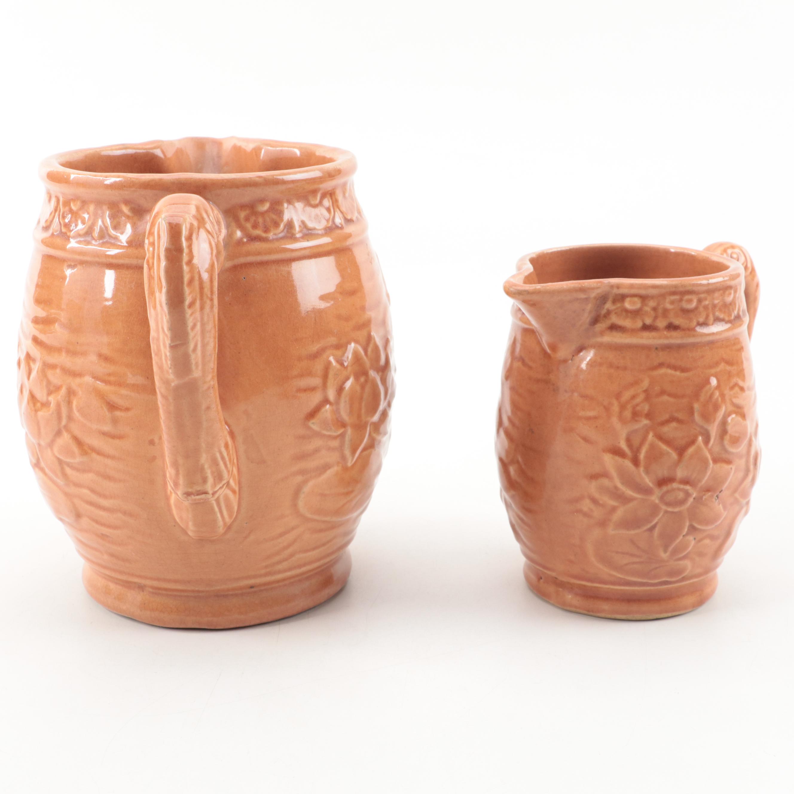 McCoy Pottery Pitchers and Star Stoneware Pitcher, Early to Mid-20th ...