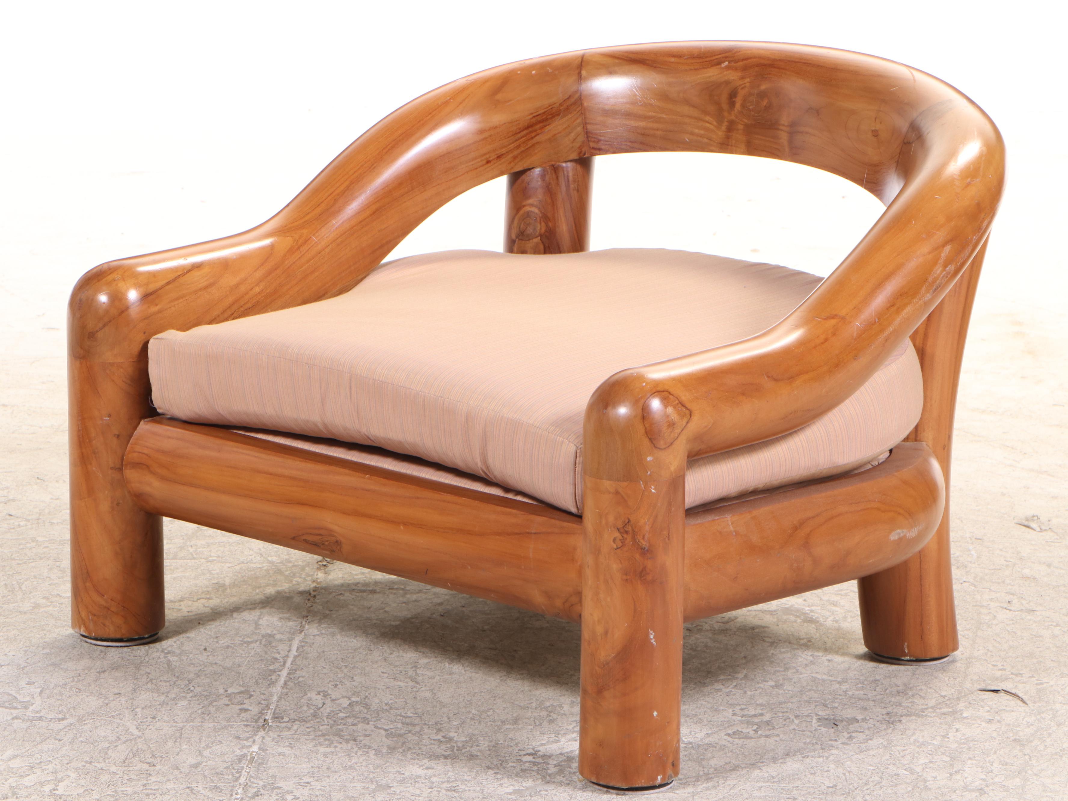 Modern Chinese Style Lounge Chair and Ottoman | EBTH