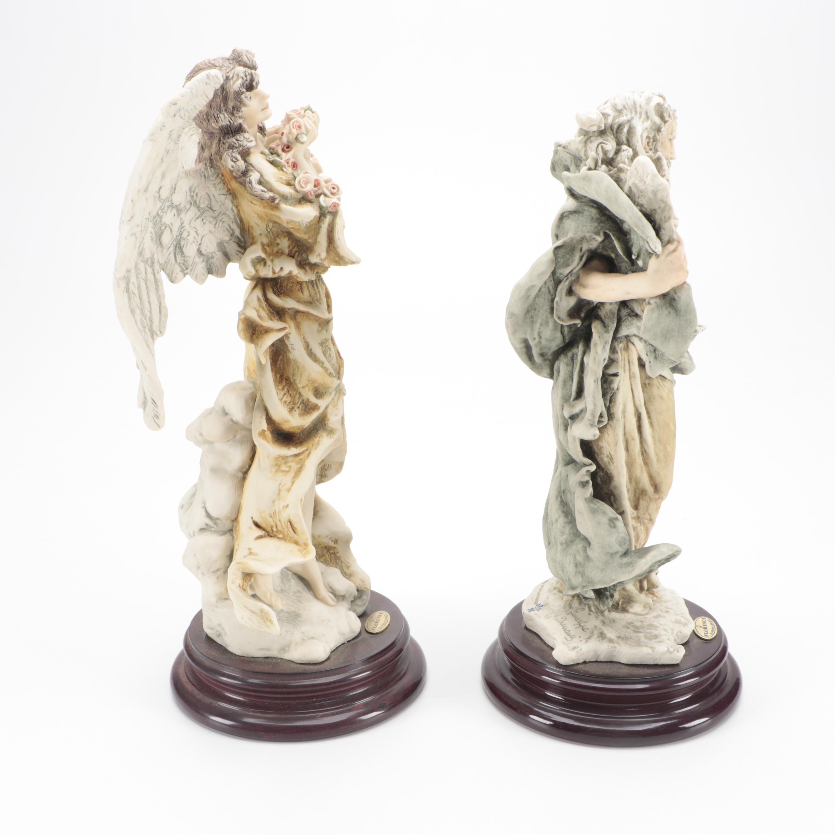Giuseppe Armani "Moses" and "Celestial Flowers" Resin Figurines, Late ...