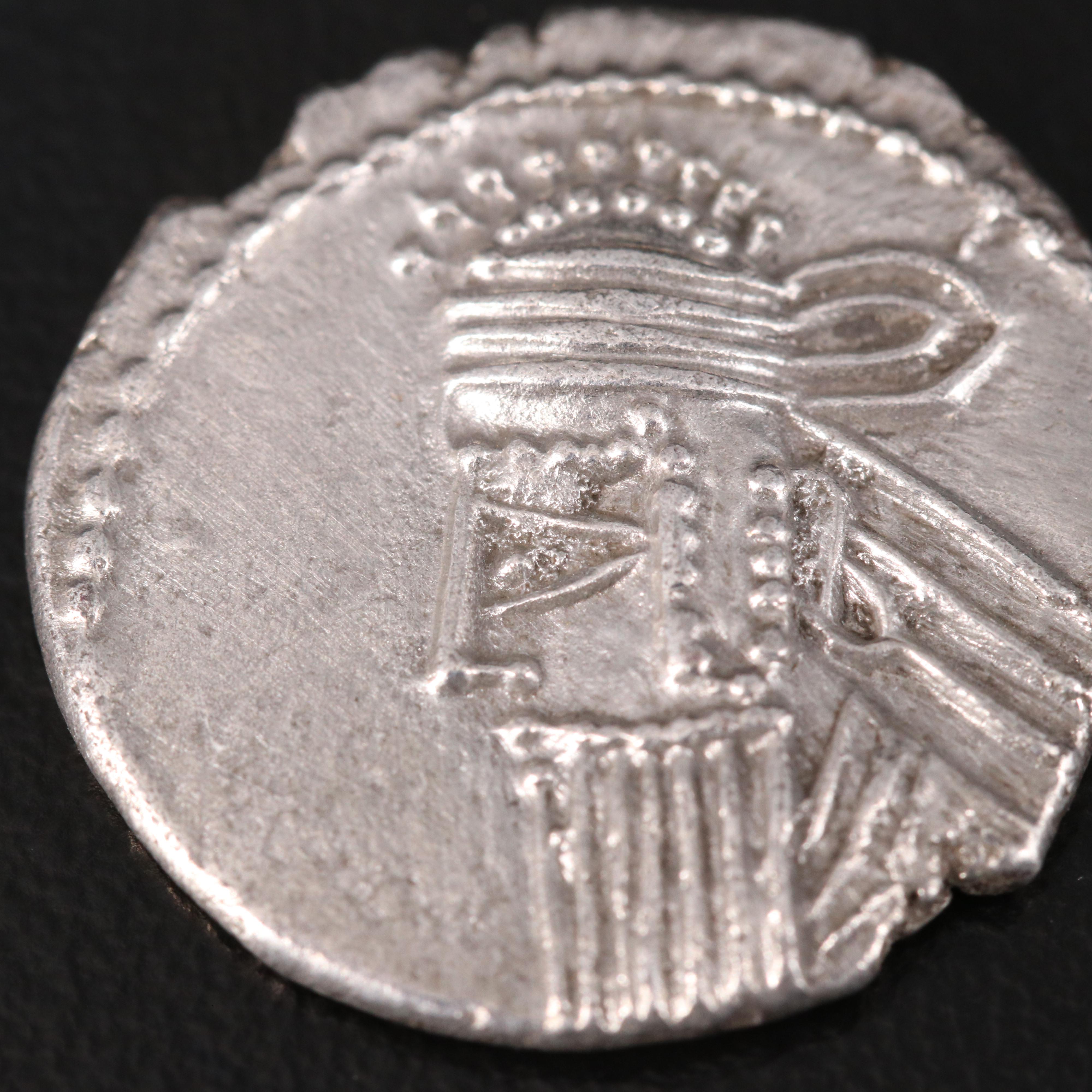 Ancient Parthian AR Drachm of Vologases IV, ca. 150 AD | EBTH