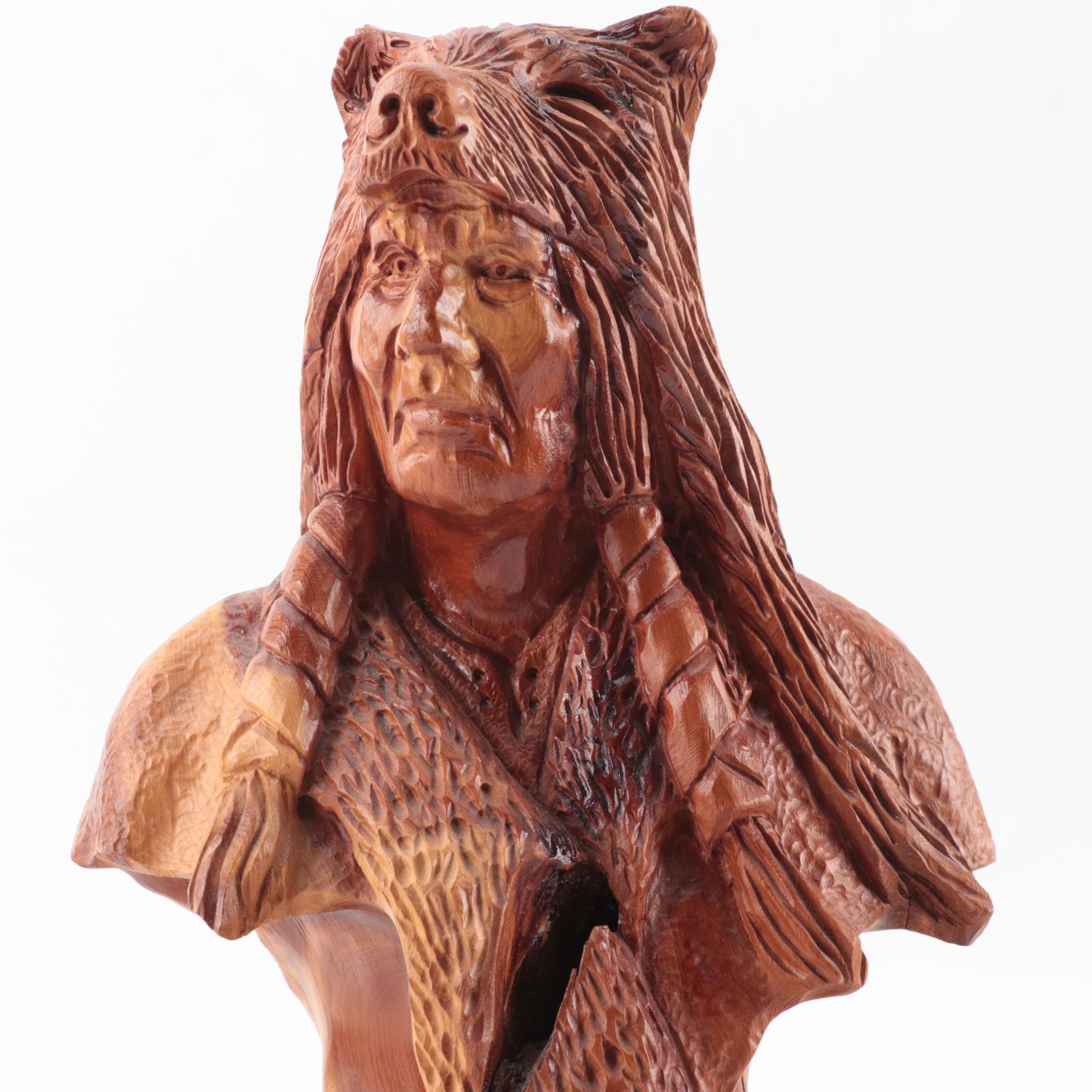 Stu Martin "Red Horse" Carved Wood Sculpture, 2003 | EBTH