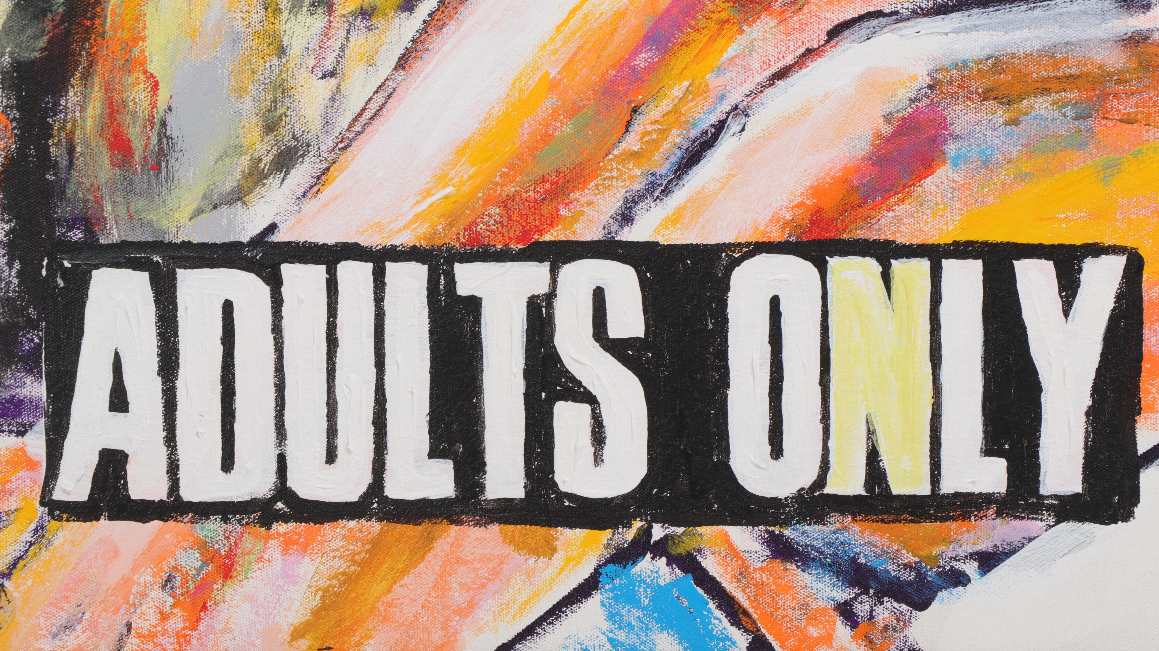 John Stango Large-Scale Pop Art Acrylic Painting "The Stewardess" | EBTH