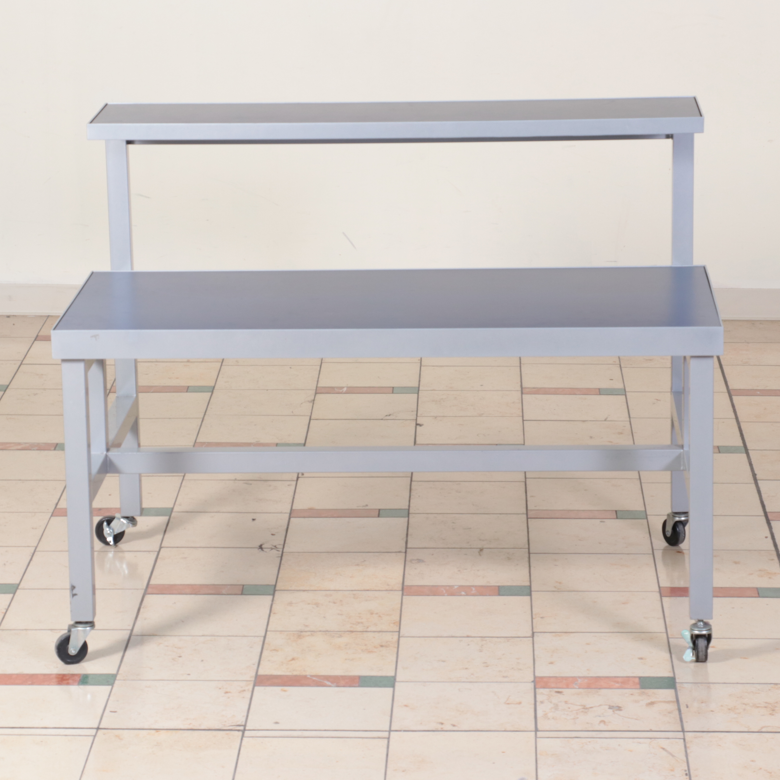 Mobile 2 Tiered Display Table and Nesting Table | EBTH