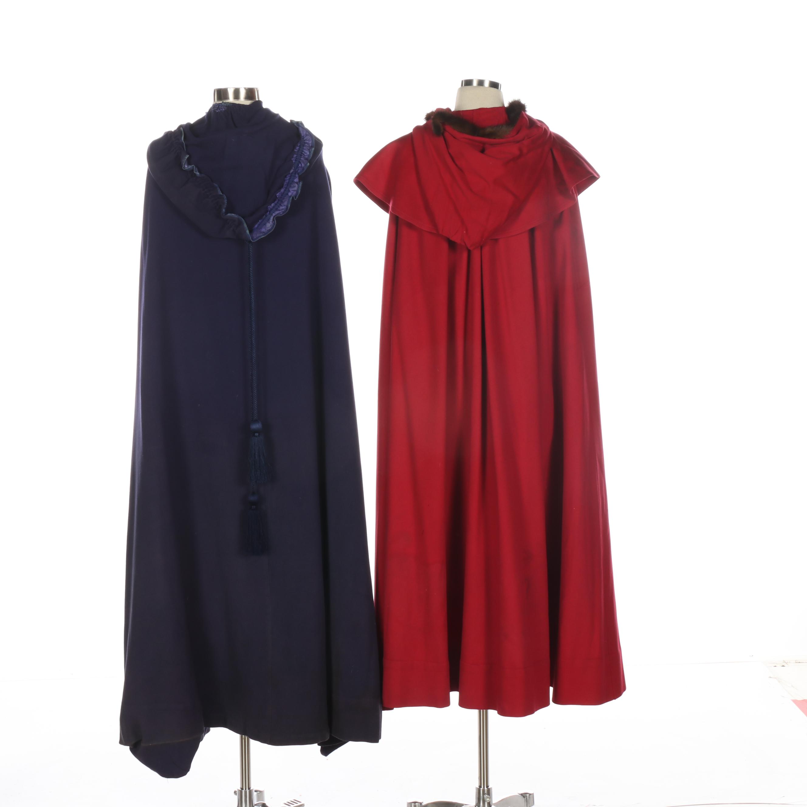 Welch, Margetson & Co. Hooded Cape in Wool and Fur Trim Cape, Circa ...