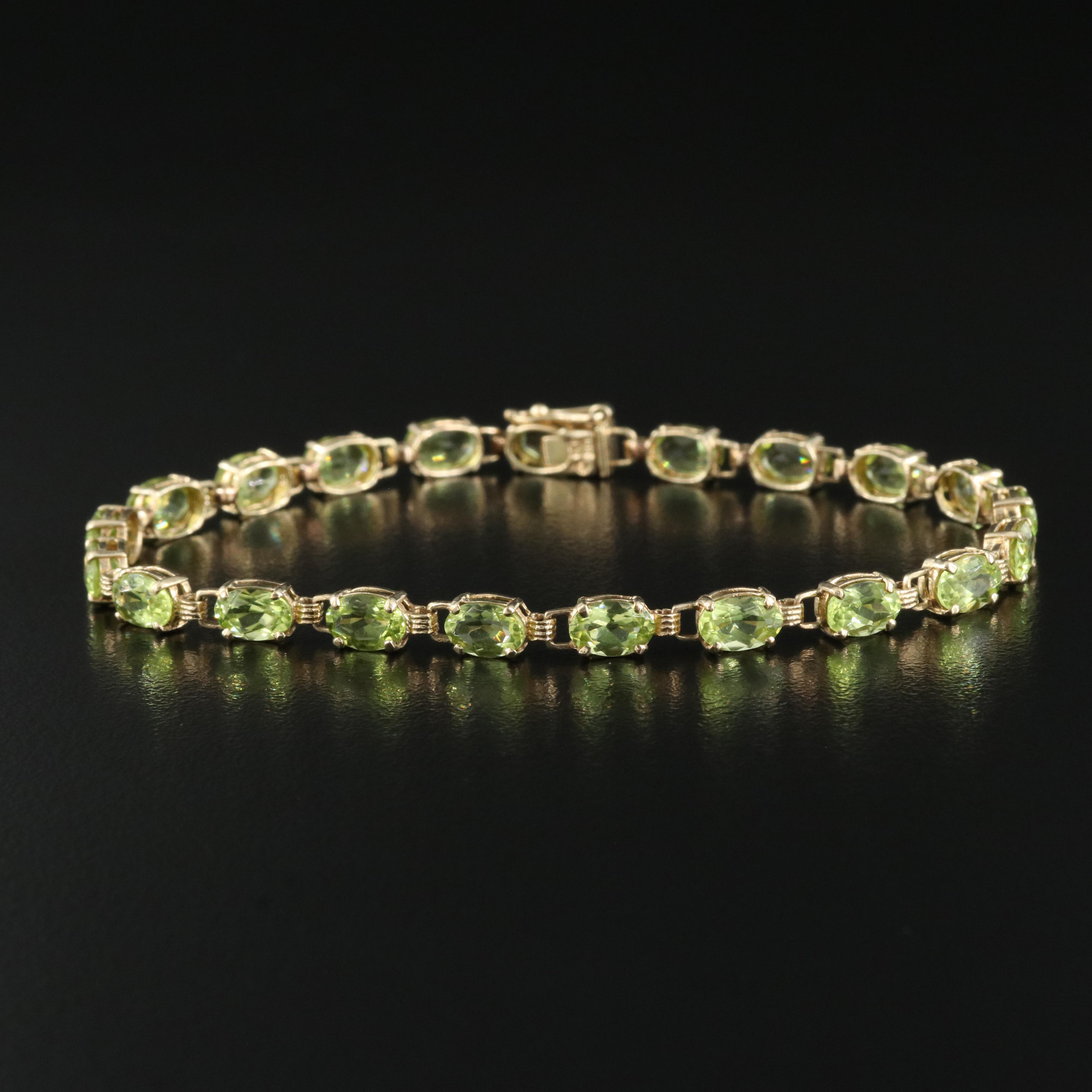 10K Peridot Line Bracelet | EBTH