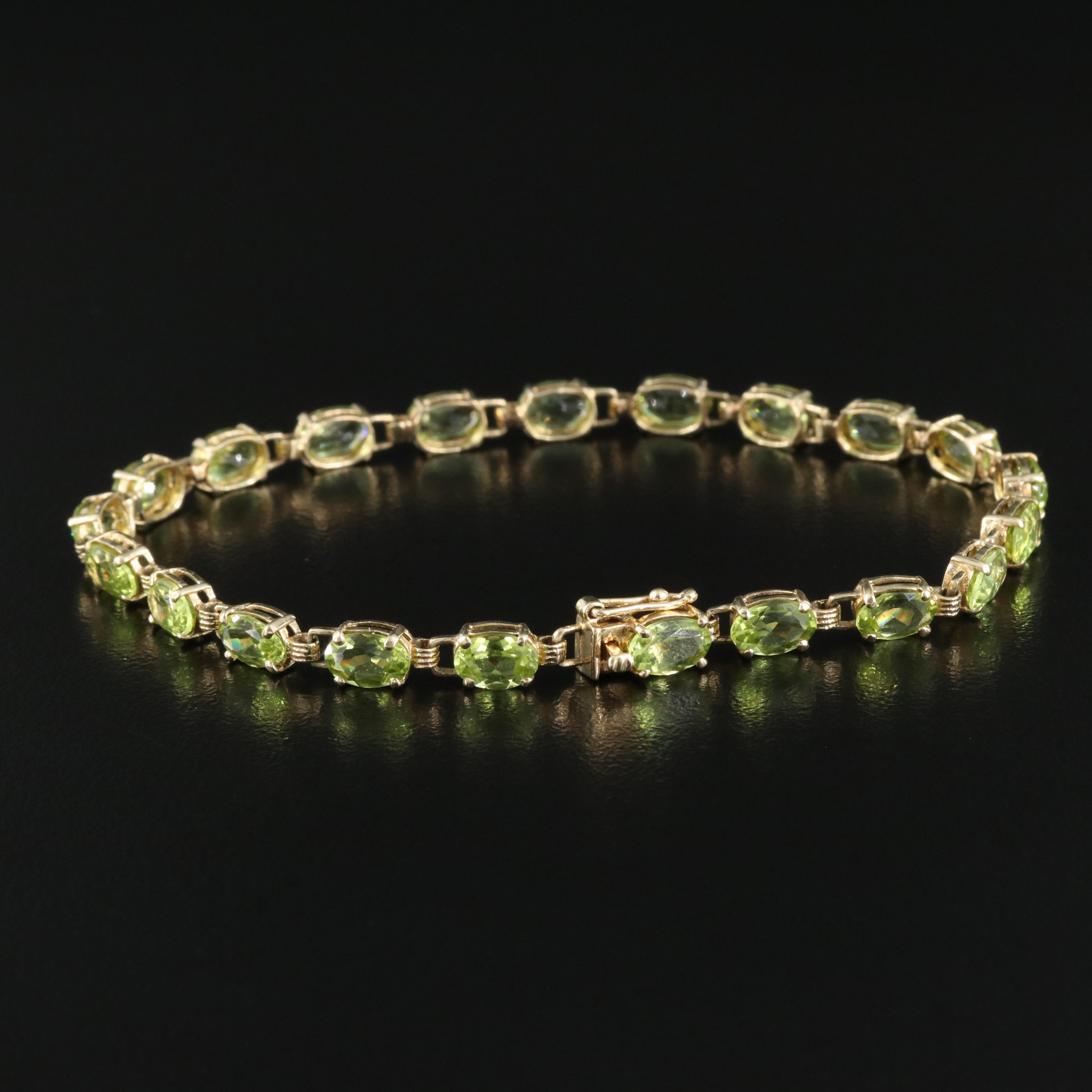 10K Peridot Line Bracelet | EBTH