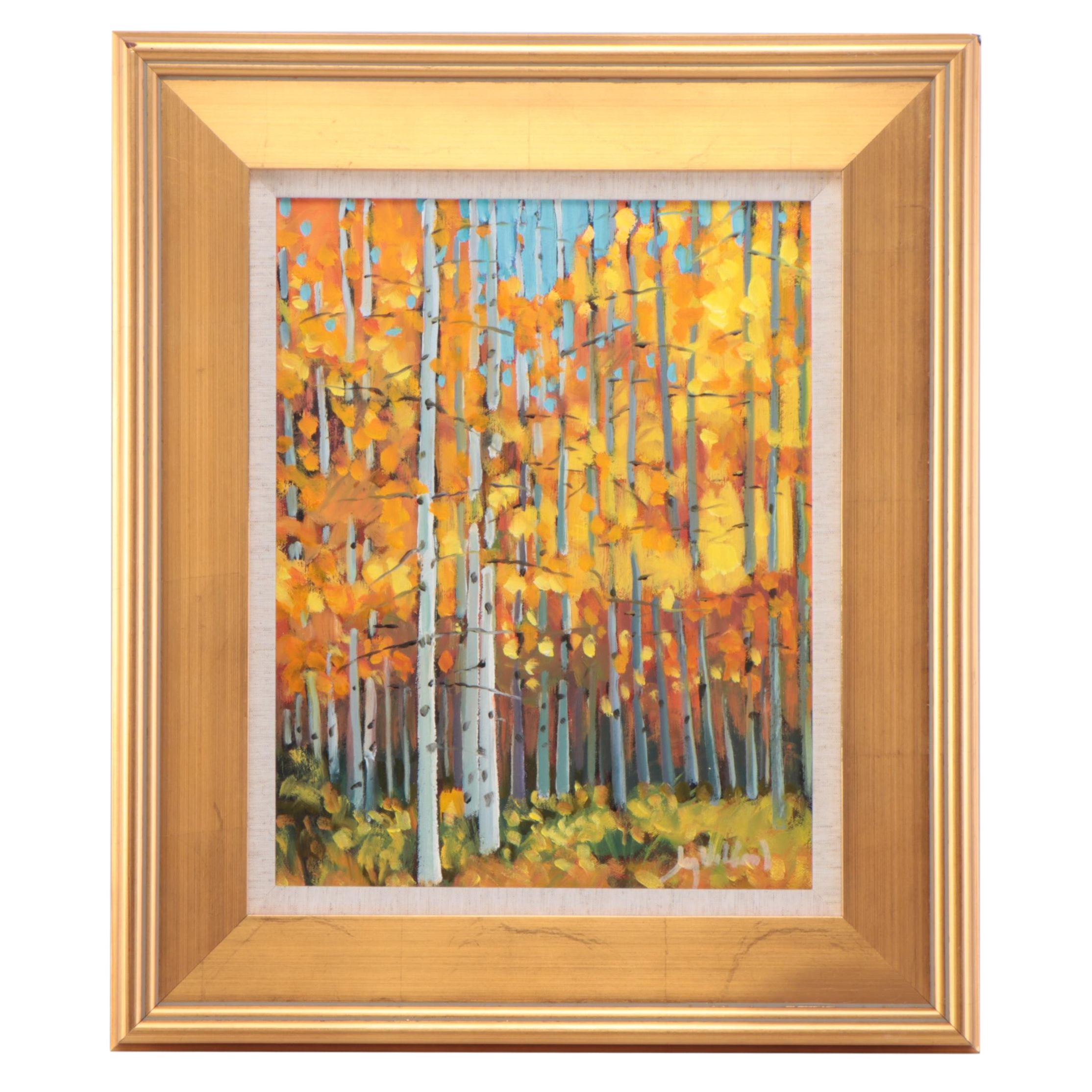 Jay Wilford Oil Painting "Aspen Grove," 21st Century | EBTH