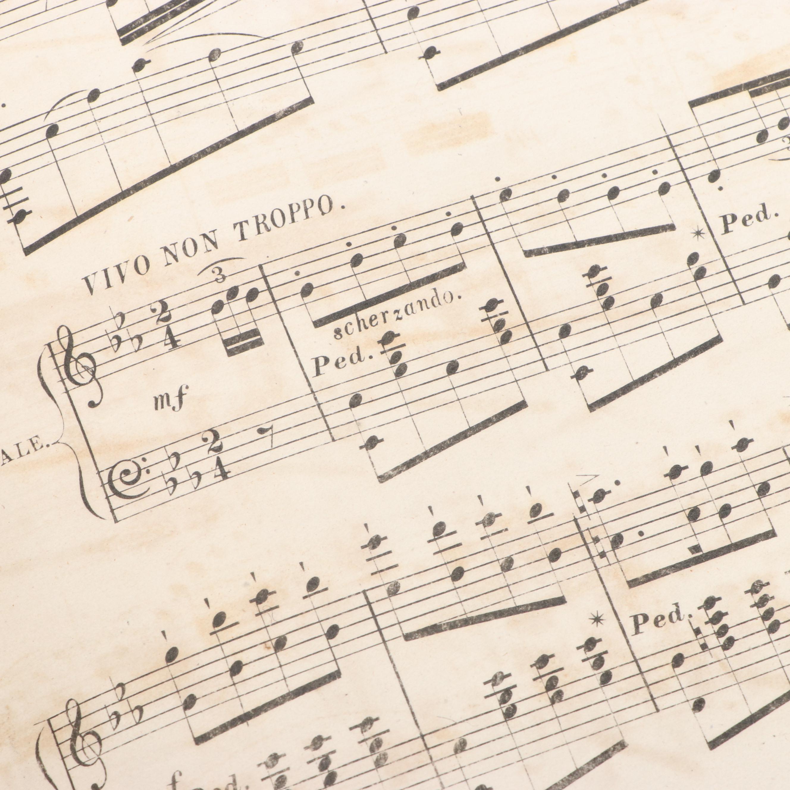 Bound French Music Composition Books, Mid-19th Century | EBTH