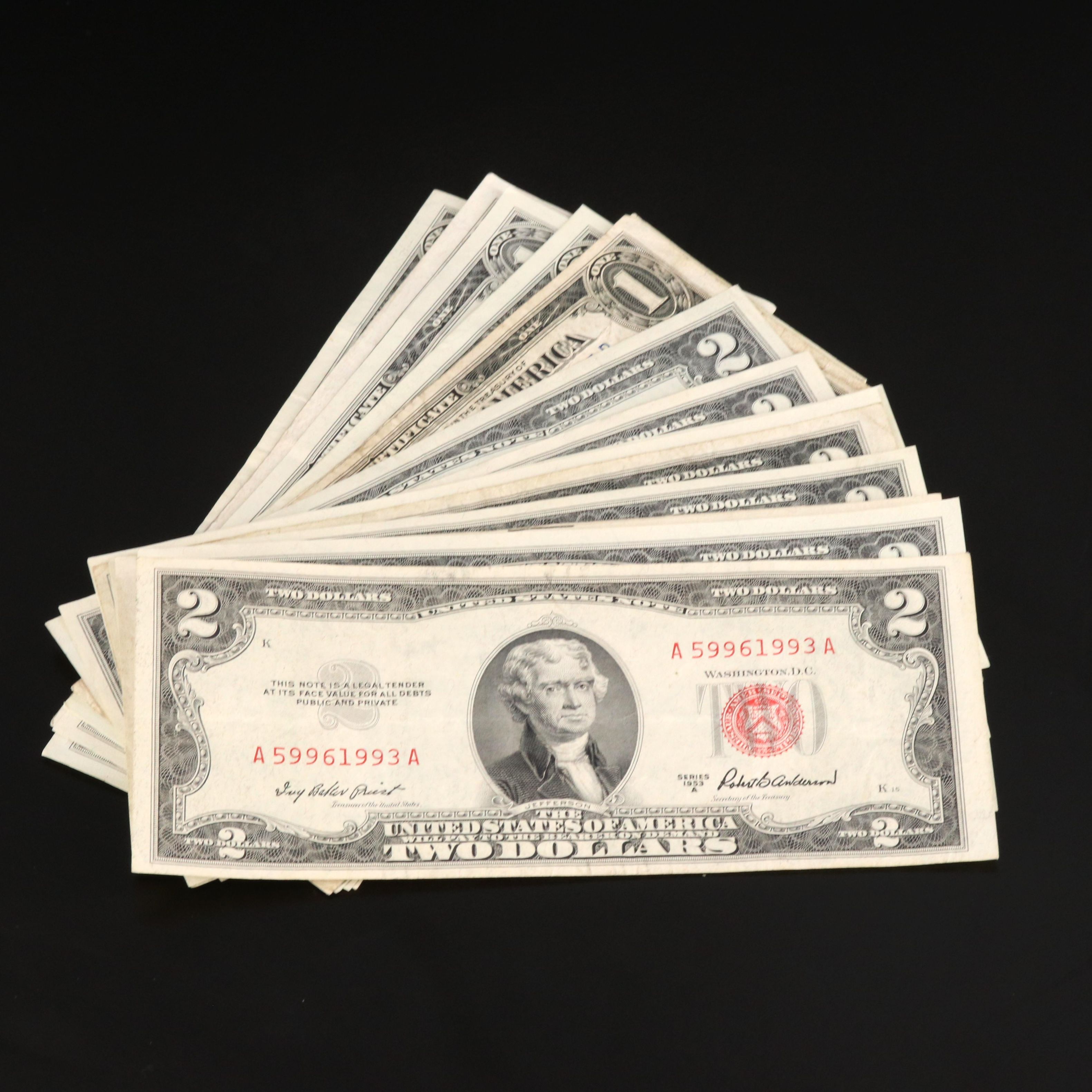 Nineteen Vintage U.S. Currency Banknotes | EBTH