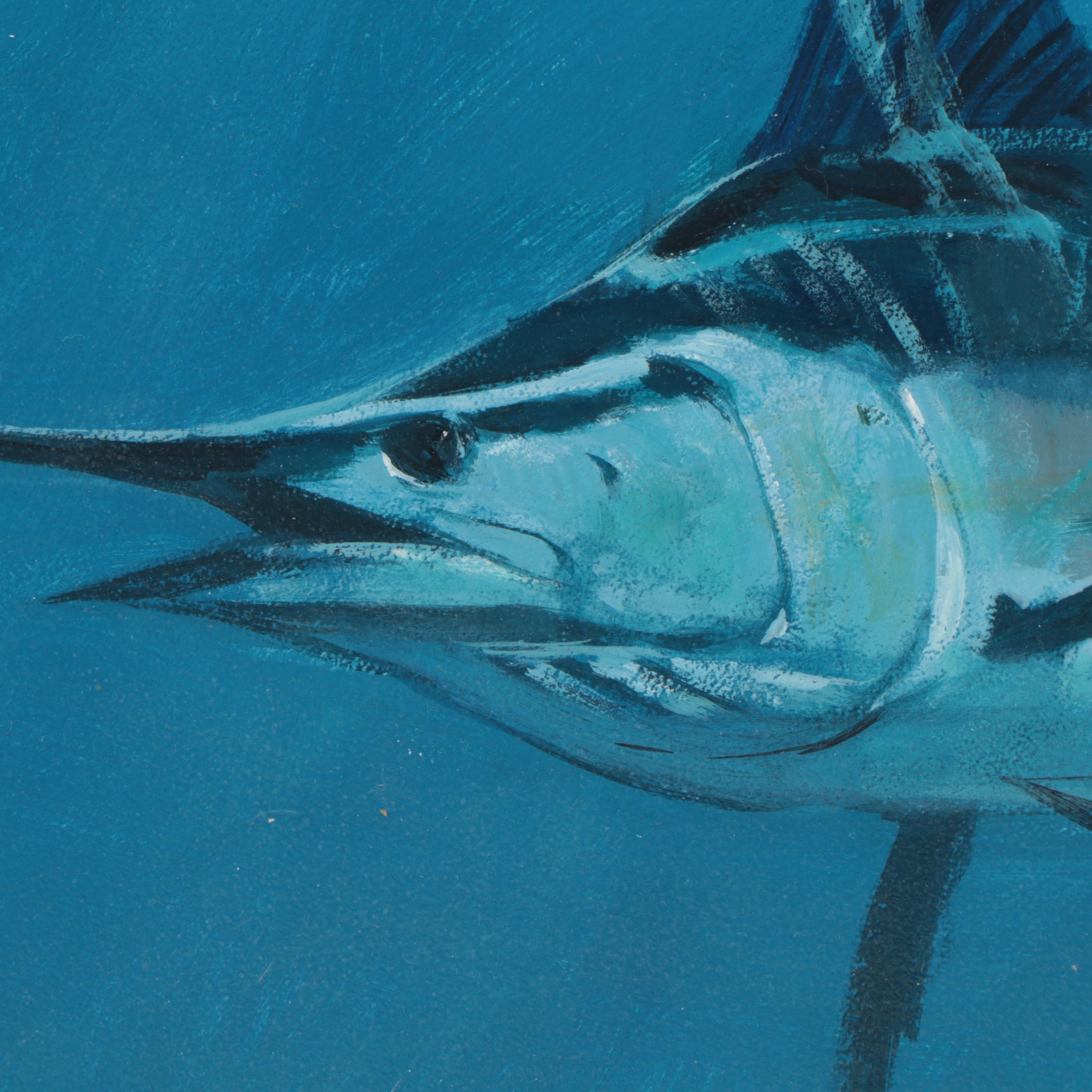 Al Barnes Oil Painting of Marlin Fish | EBTH