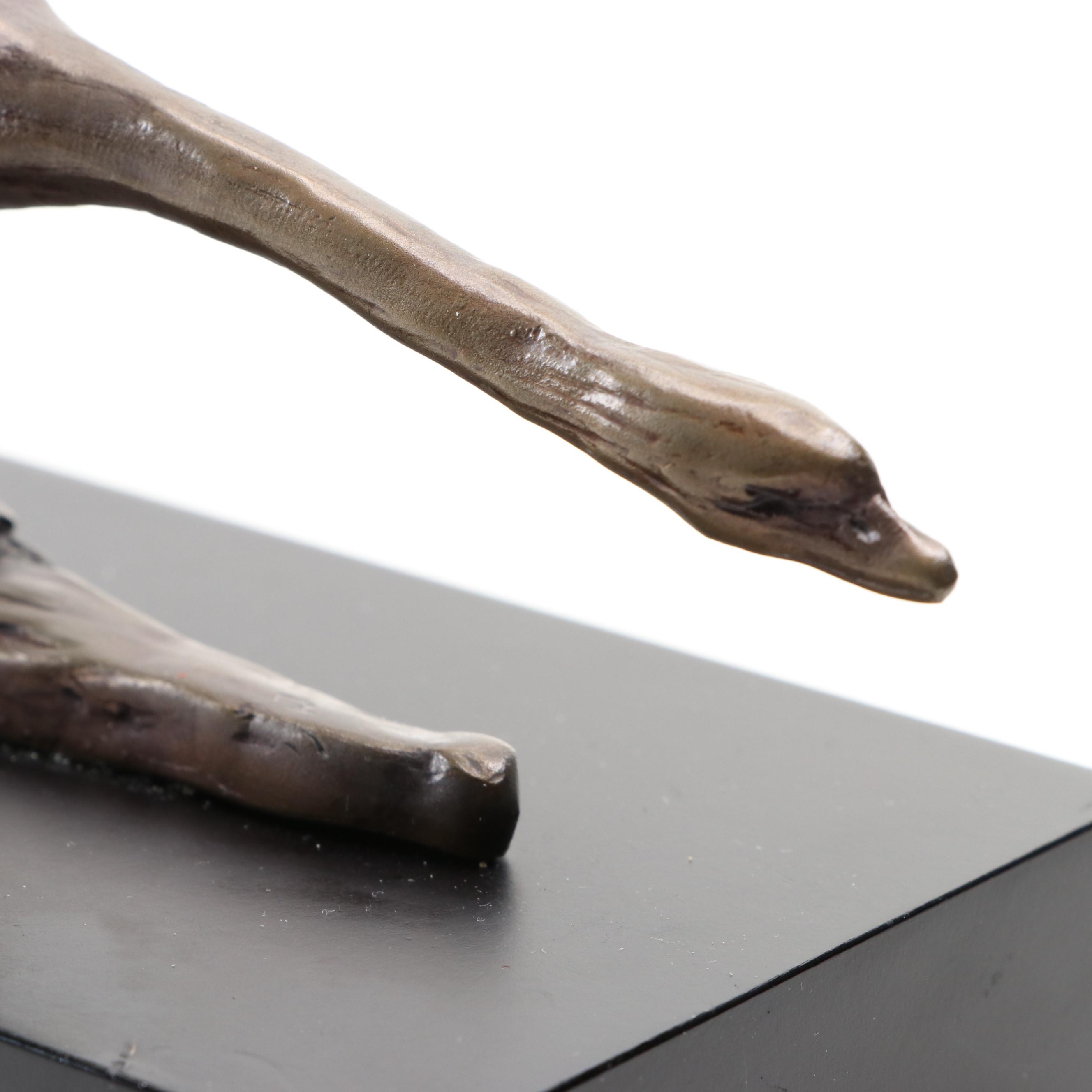 Bronzed Metal Goose Figurine | EBTH