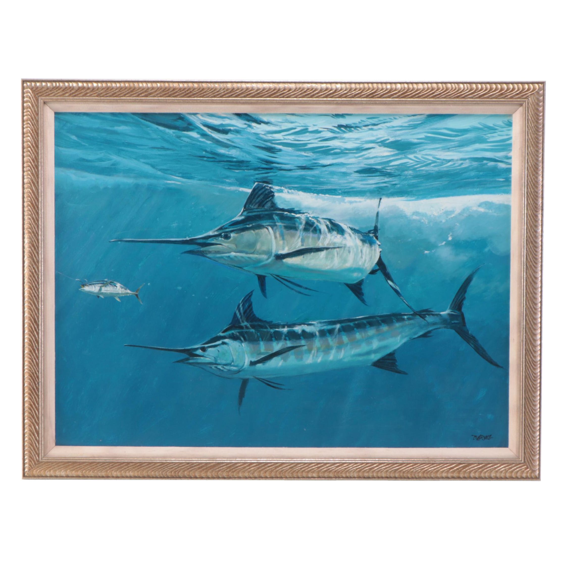 Al Barnes Oil Painting of Marlin Fish | EBTH