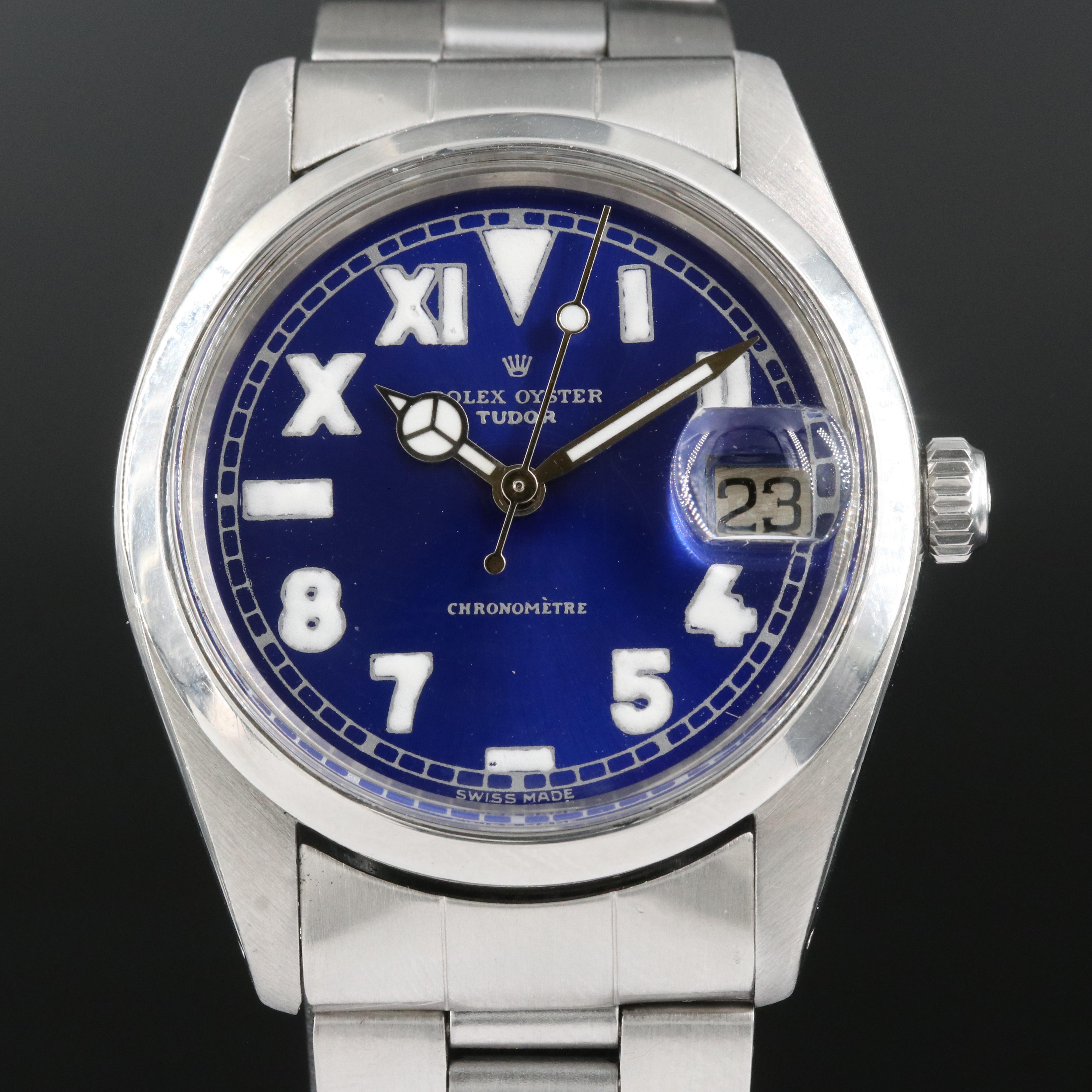 Vintage Tudor Custom California Dial Marked Rolex Oyster Chronometre ...