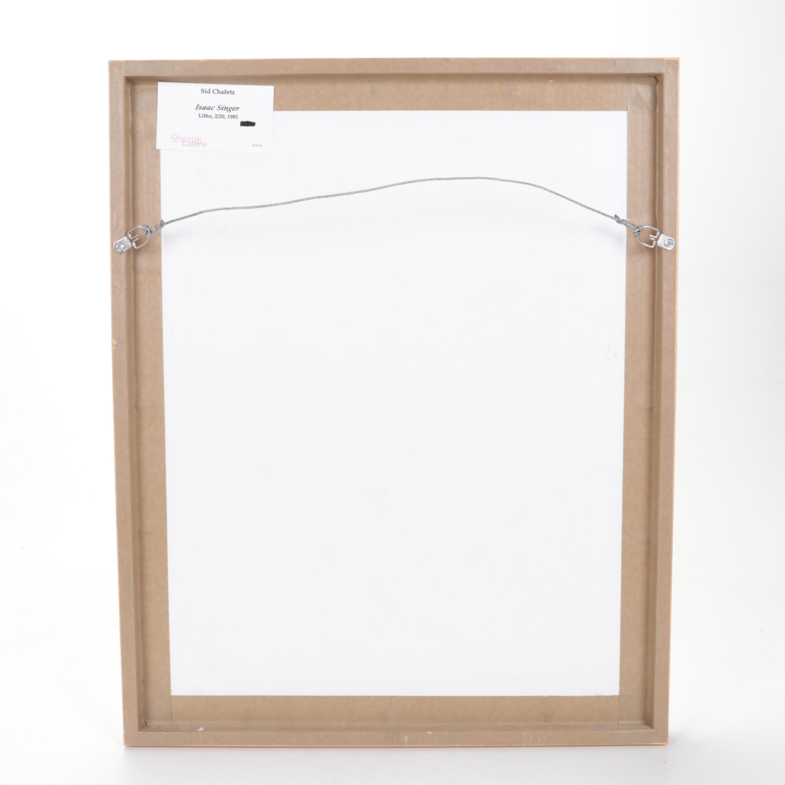 Sidney Chafetz Portrait Lithograph "Isaac Bashevis Singer," 1981 | EBTH