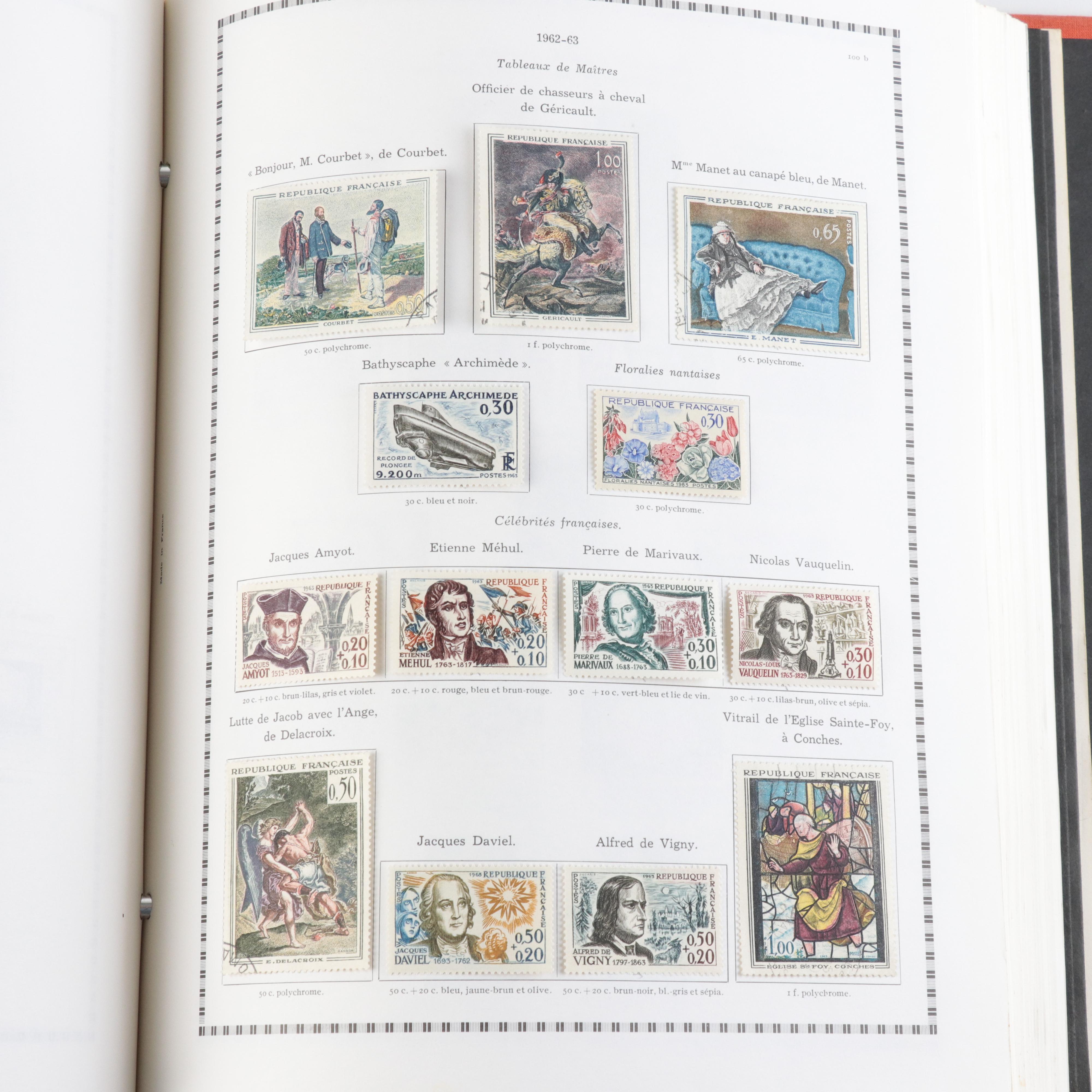 Collection of French and Other Stamps, Blocks, and Commemorative Sheets ...