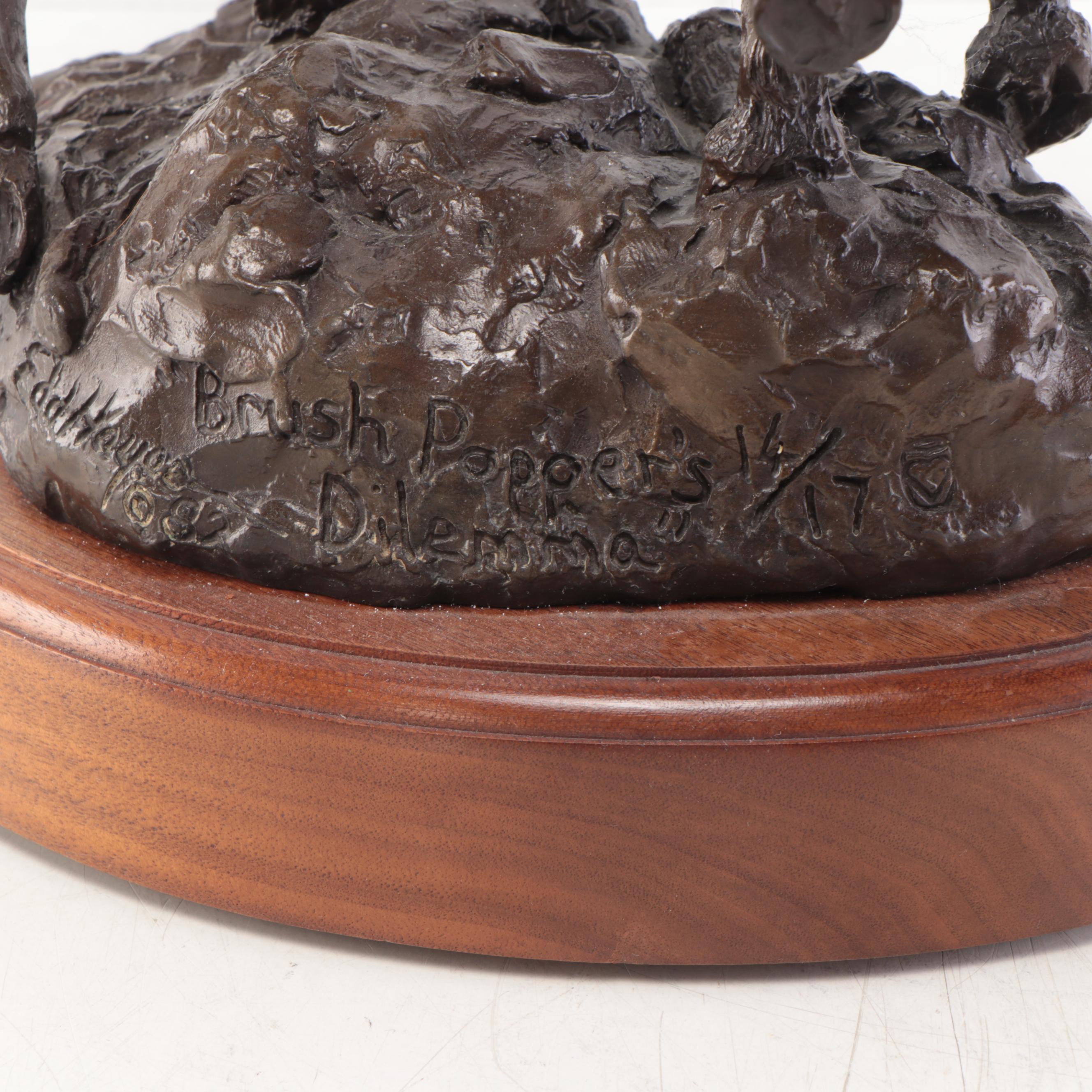 Edd Hayes Bronze Sculpture "Brush Popper's Dilemma" | EBTH
