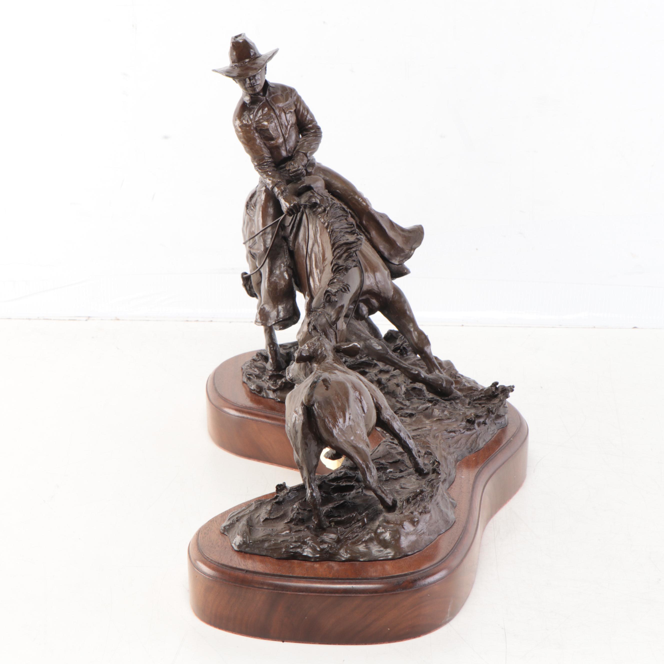 Edd Hayes Bronze Sculpture "The Cutting Horse," 1984 | EBTH