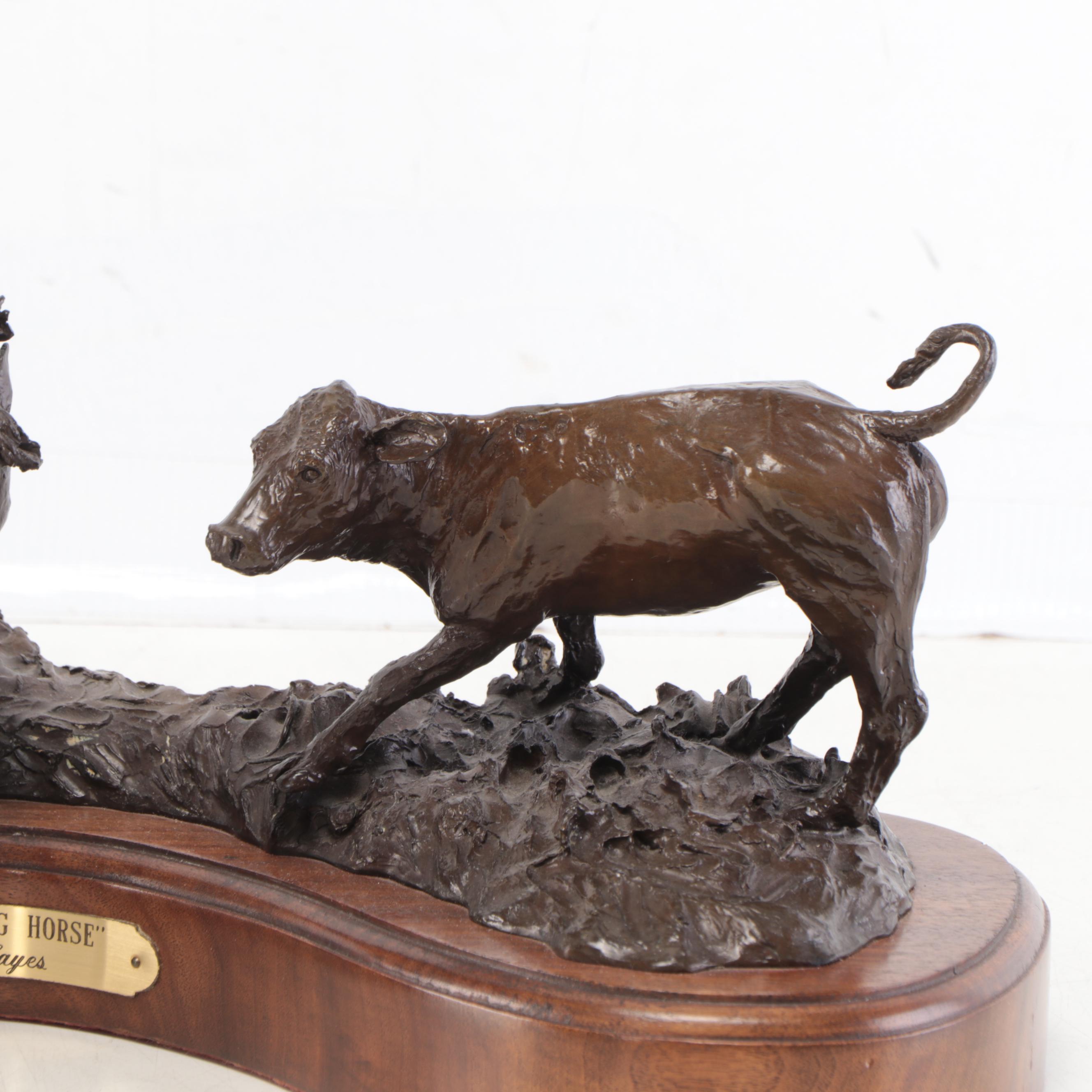 Edd Hayes Bronze Sculpture "The Cutting Horse," 1984 | EBTH