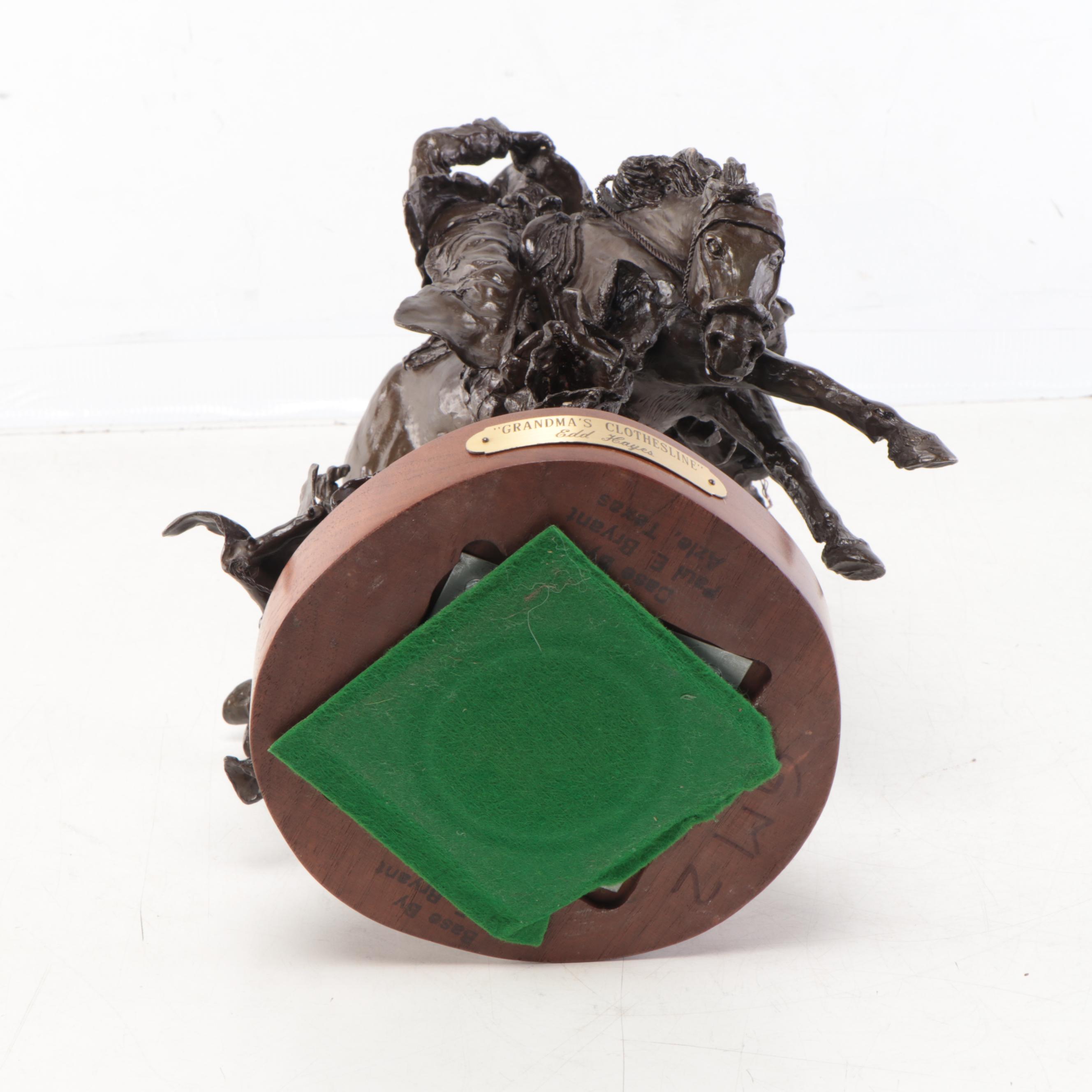 Edd Hayes Bronze Sculpture "Grandma's Clothesline," 1983 | EBTH