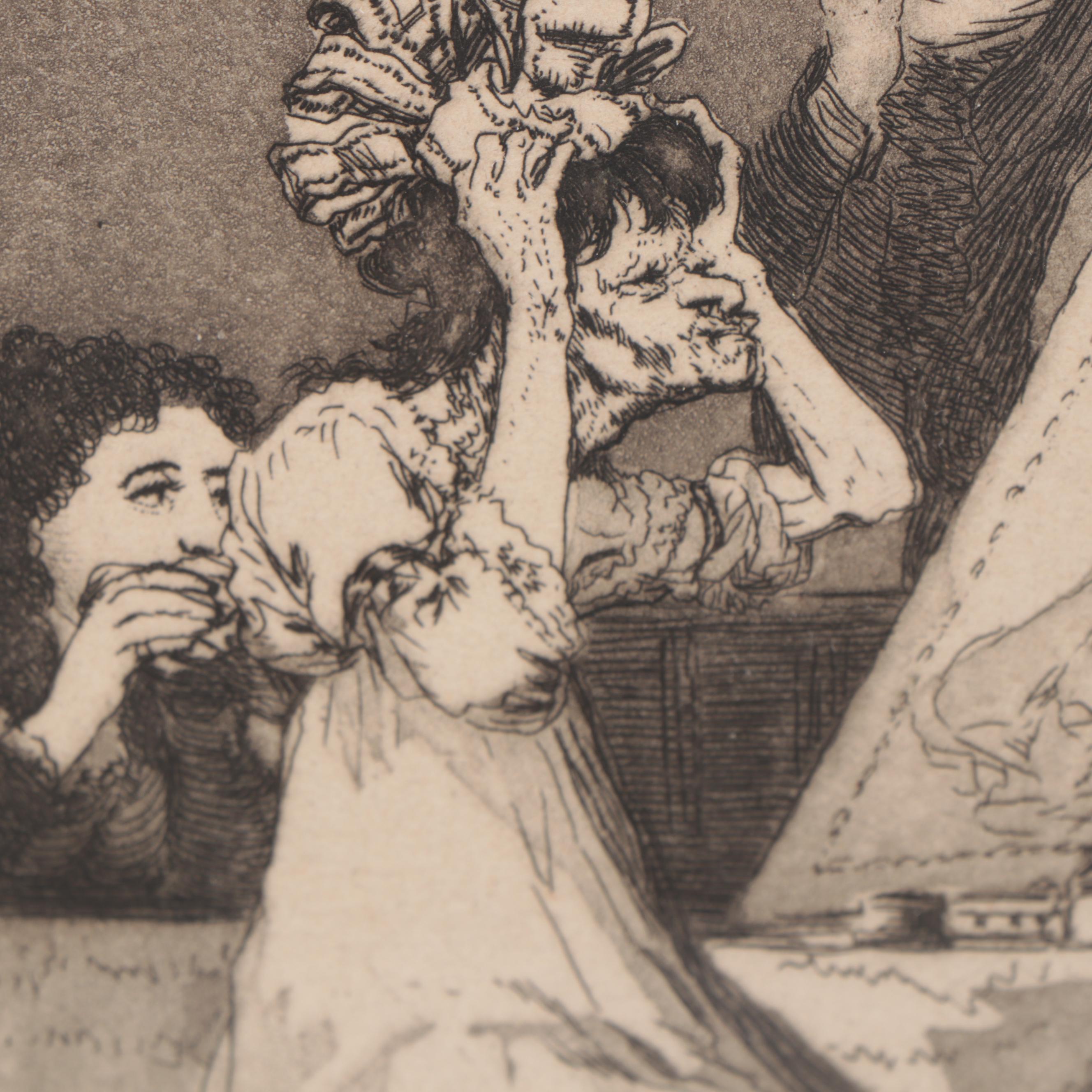 Francisco Goya Etching With Aquatint "Hasta la muerte" | EBTH