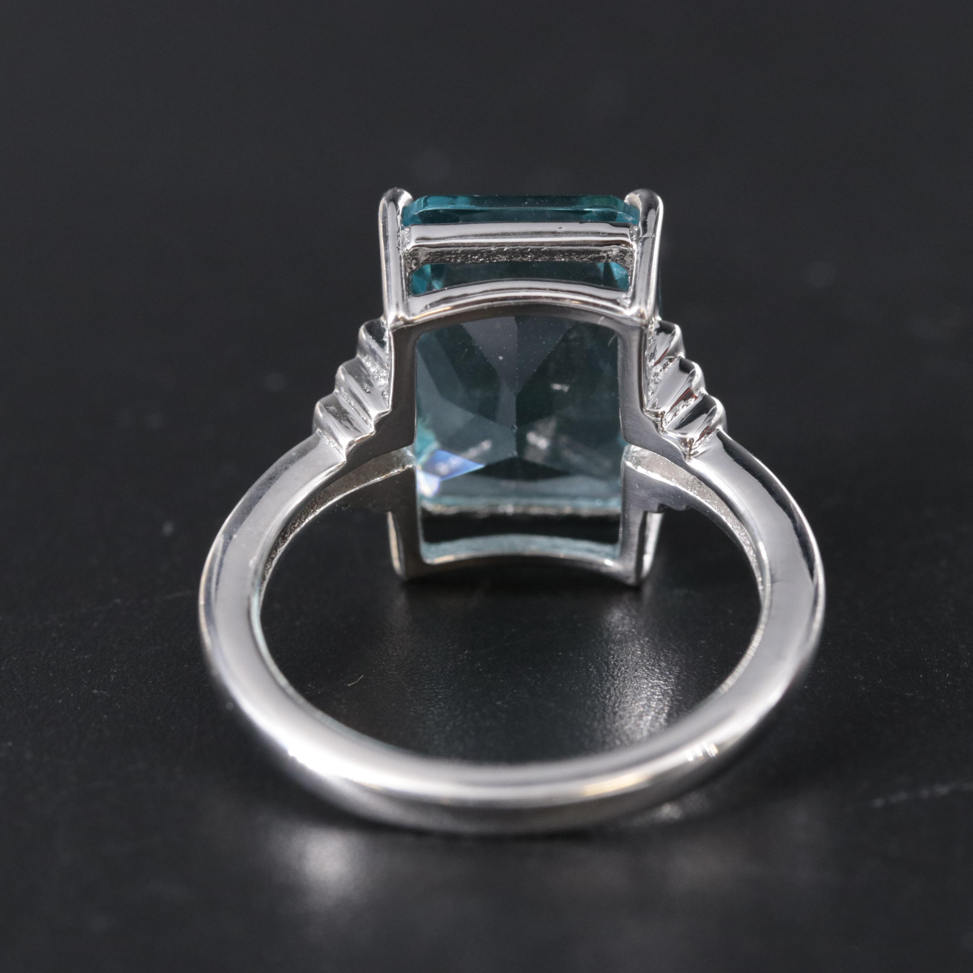 Sterling Silver Aquamarine Ring | EBTH