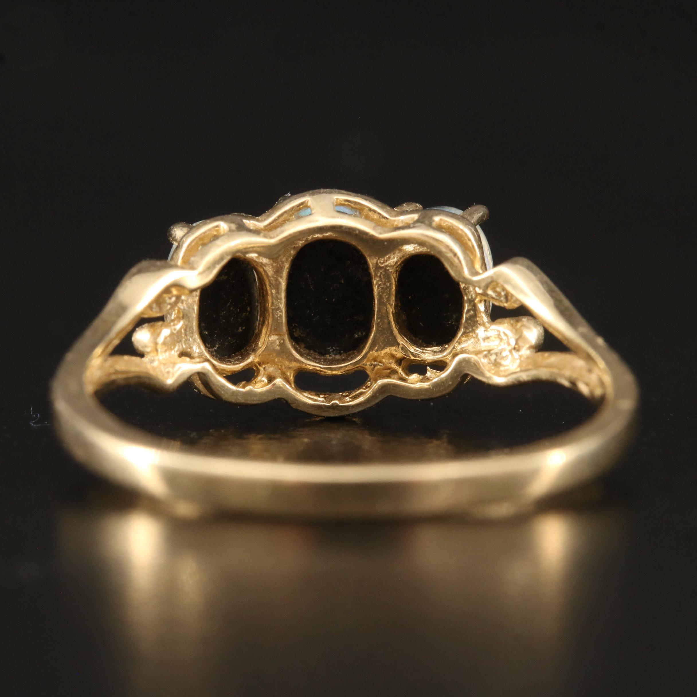 Plainville Stock Co. 10K Opal Doublet Ring | EBTH