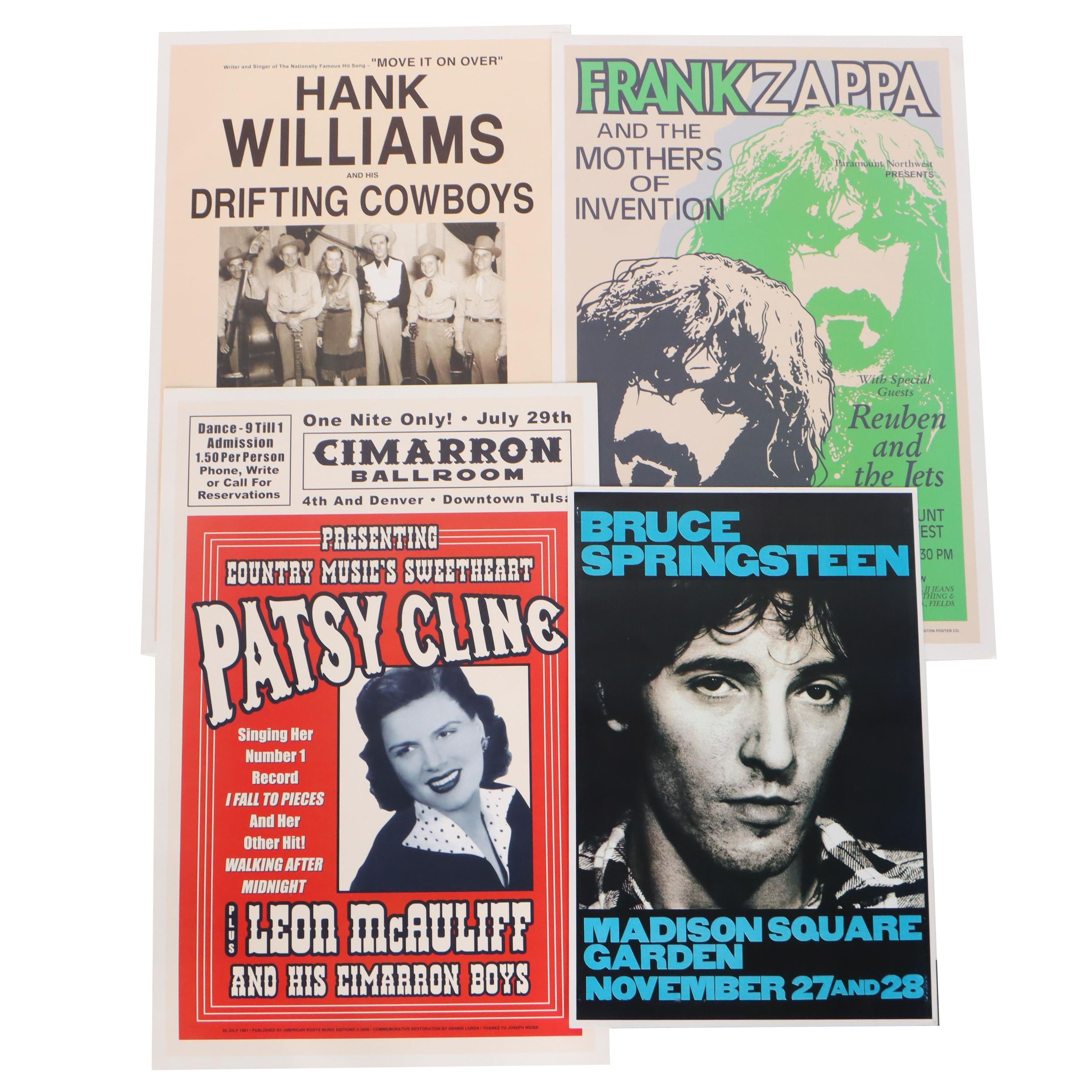 Patsy Cline, Bruce Springsteen, More Rock and Country Offset Lithograph ...