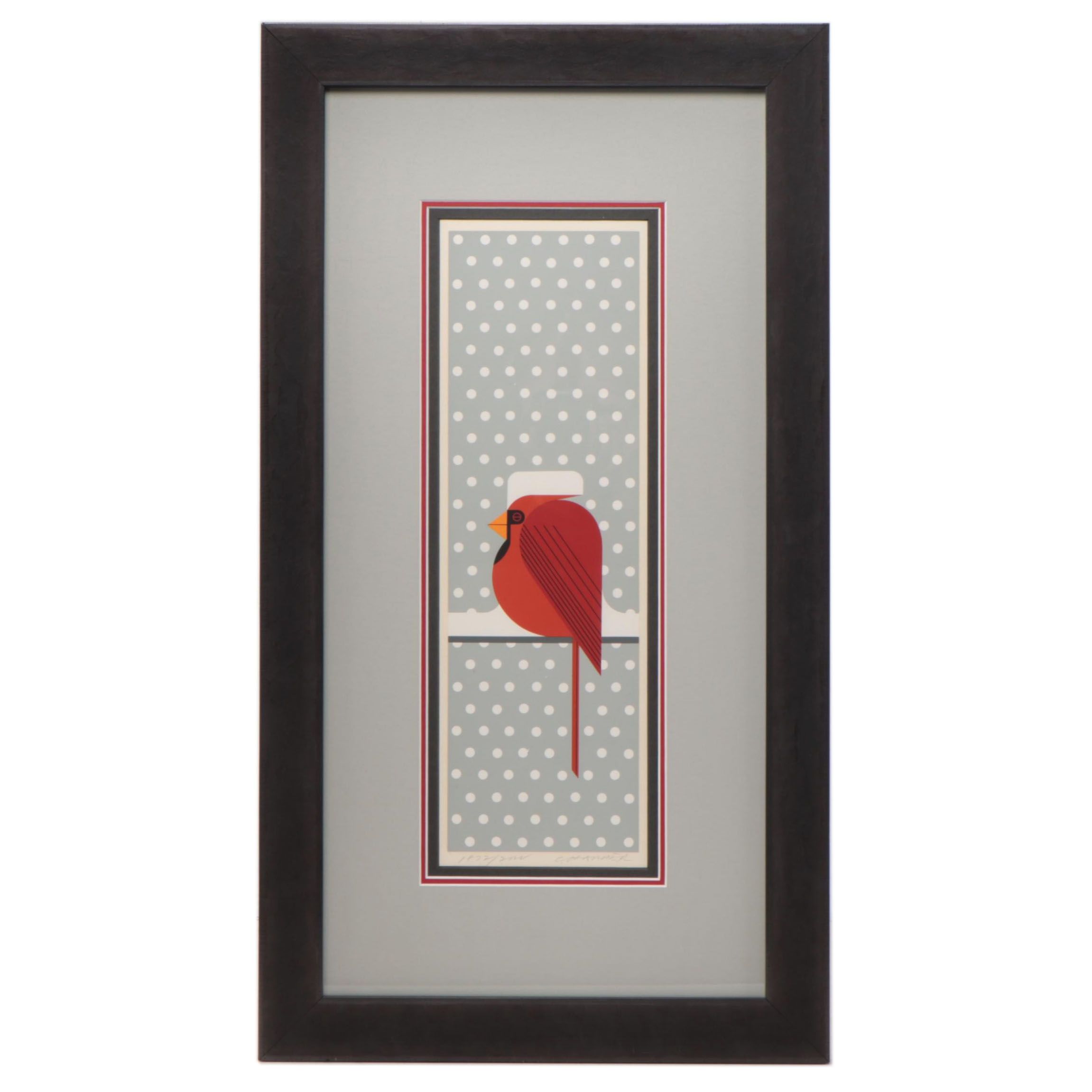Charley Harper Serigraph "Cool Cardinal," 1974 | EBTH