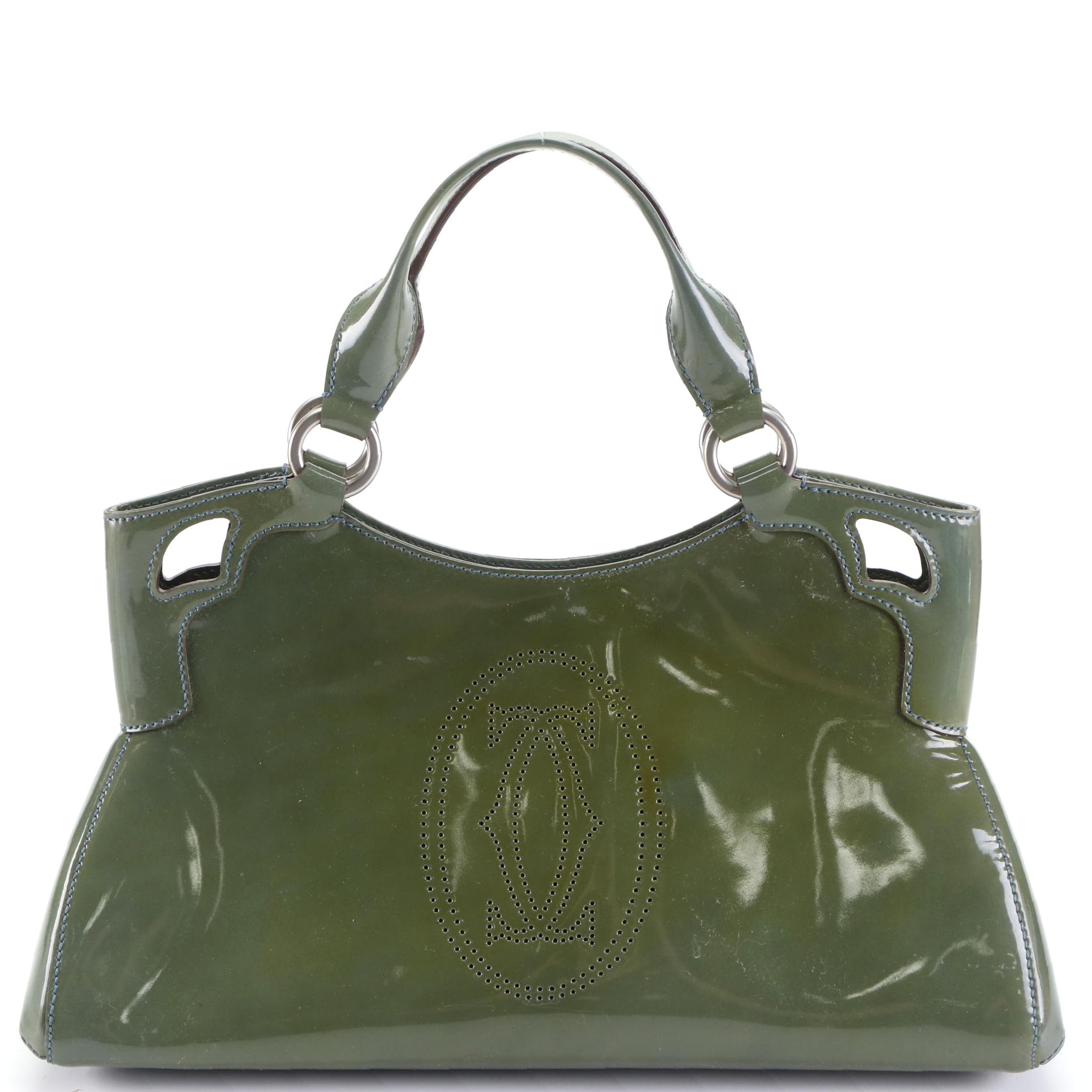 Cartier Marcello de Cartier Handbag in Green Patent Leather | EBTH