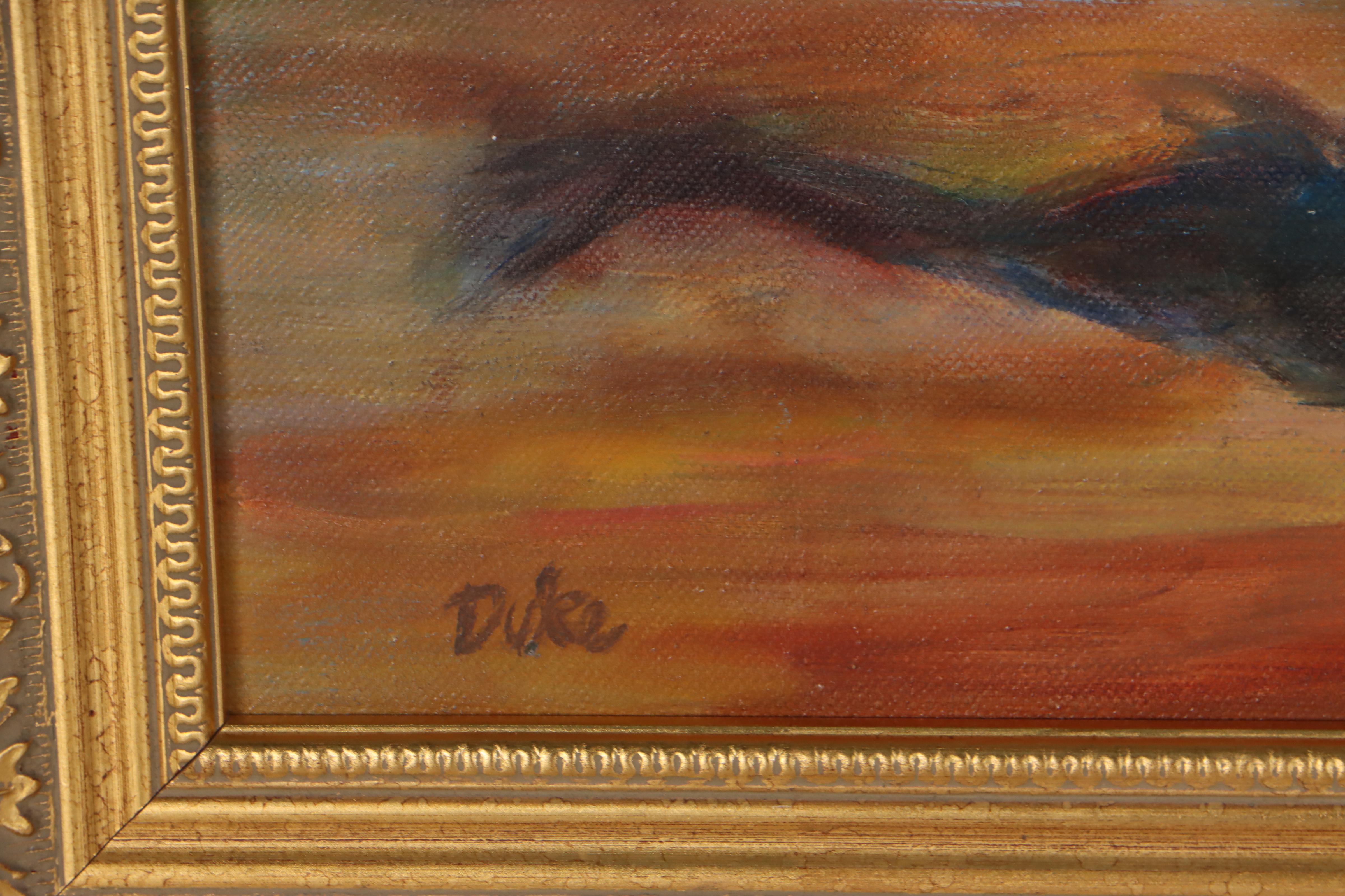 Duke Oil Painting of Jockey on Horse | EBTH