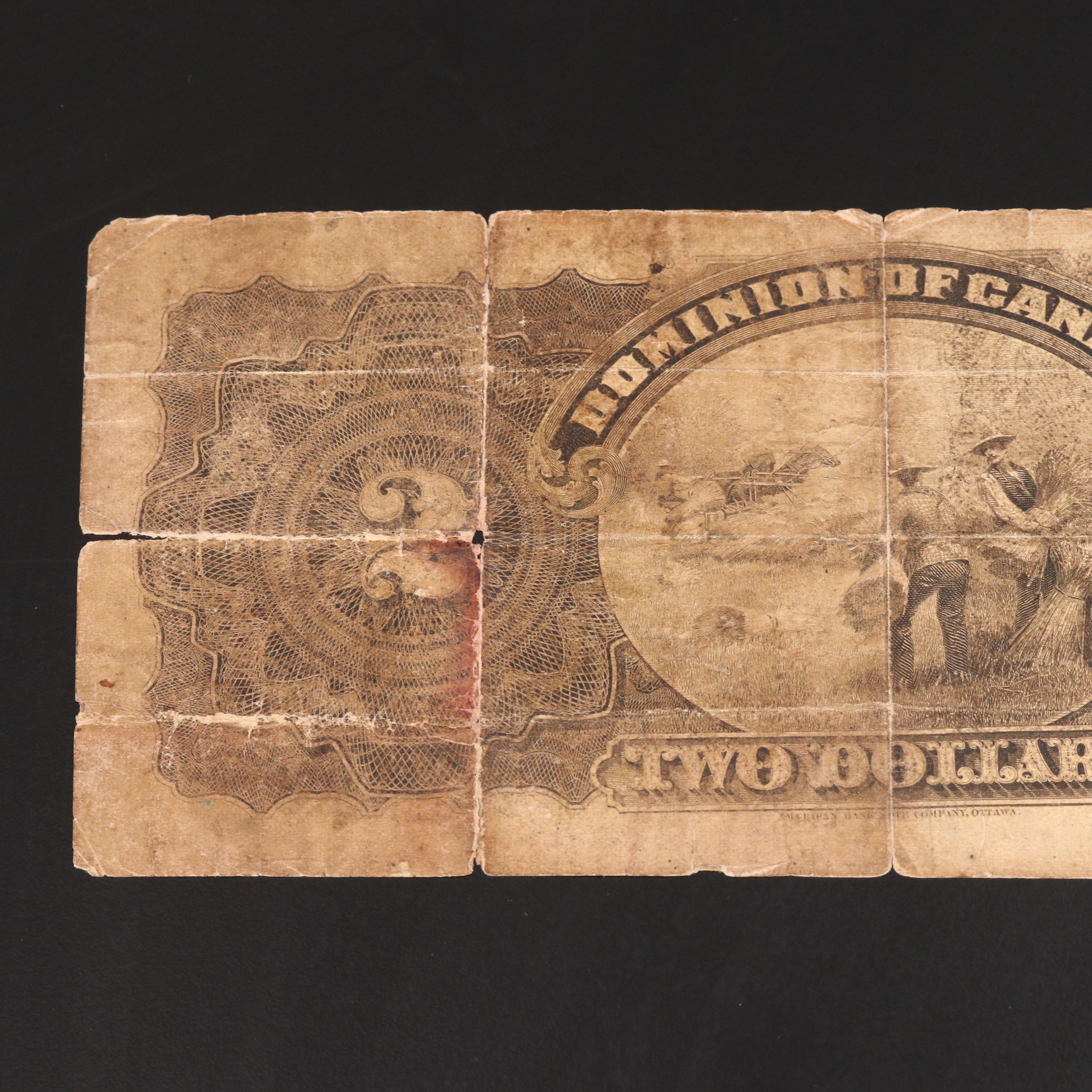 Canada 1897 Large Size Two Dollar Note | EBTH