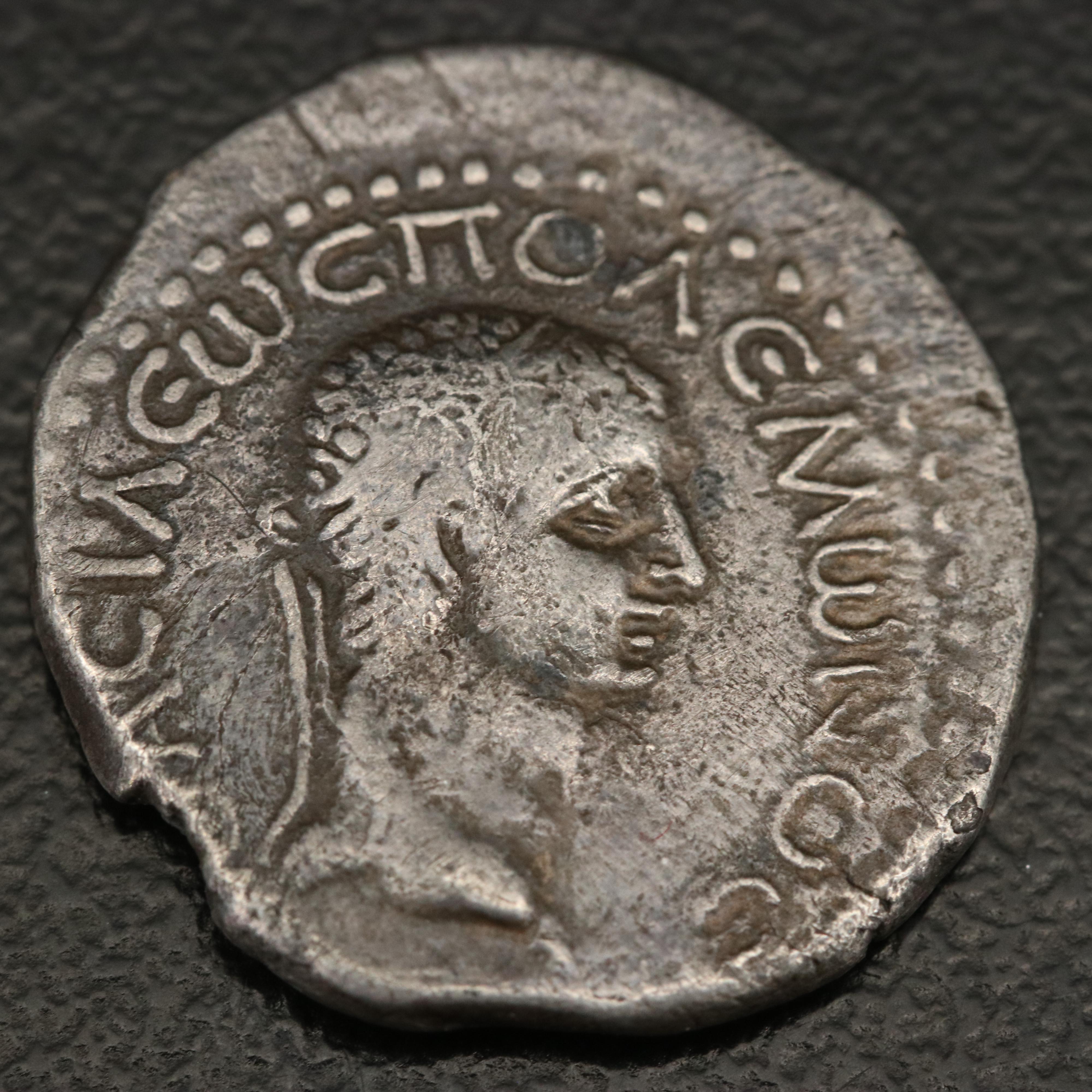 Ancient Bosporan Kingdom AR Drachm of Polemo II with Nero, ca. 41 AD | EBTH