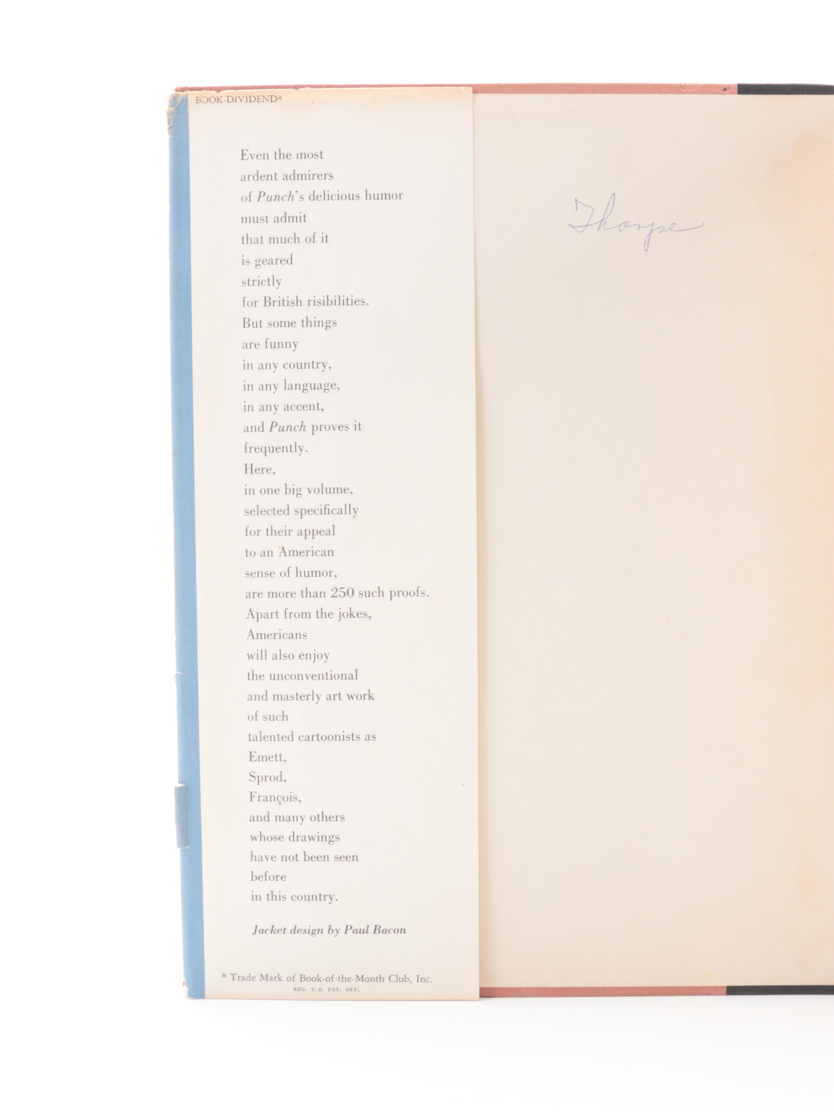 First Edition "The Best Cartoons From Punch" by Marvin Rosenberg and ...