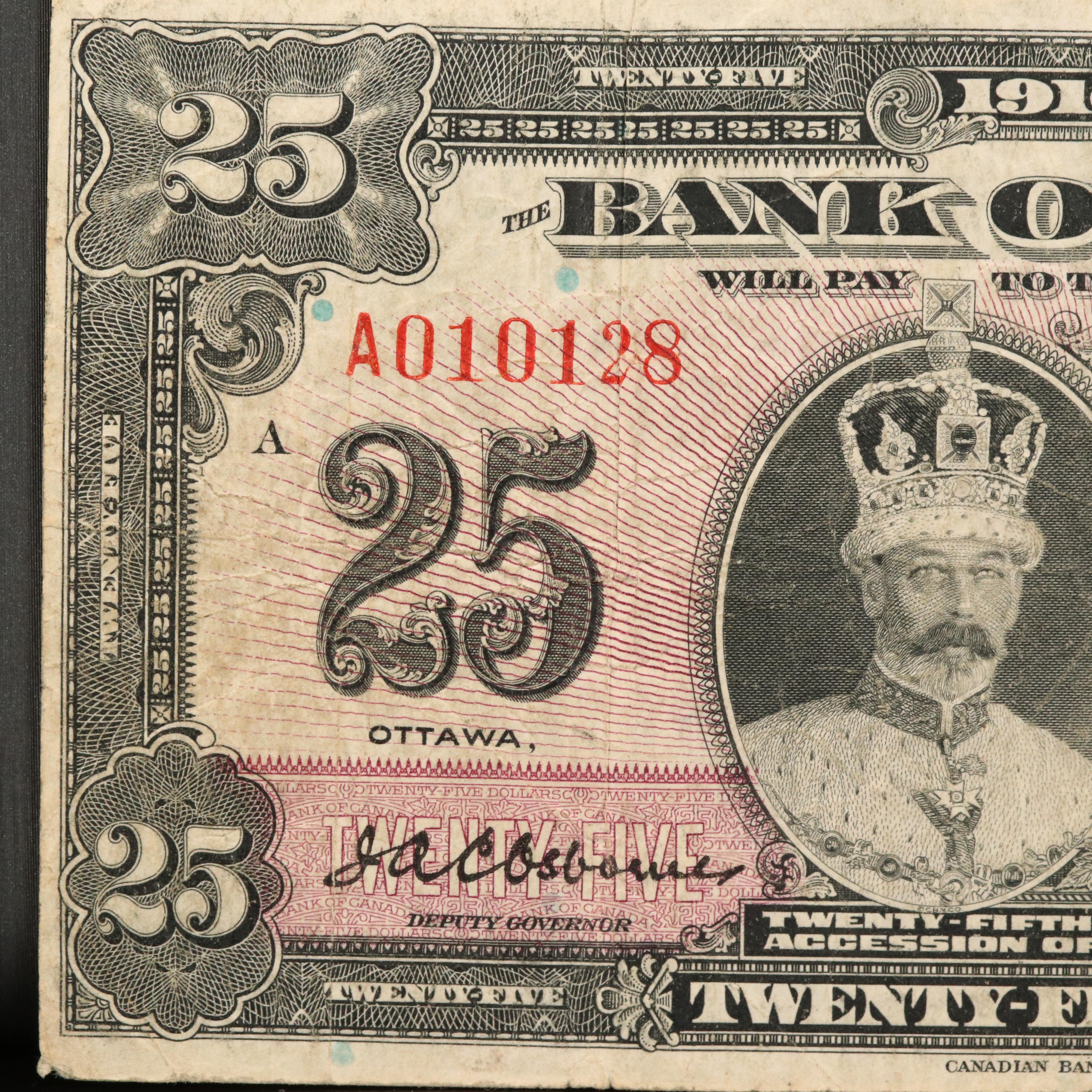 Canada 1935 Twenty-Five Dollar Note | EBTH