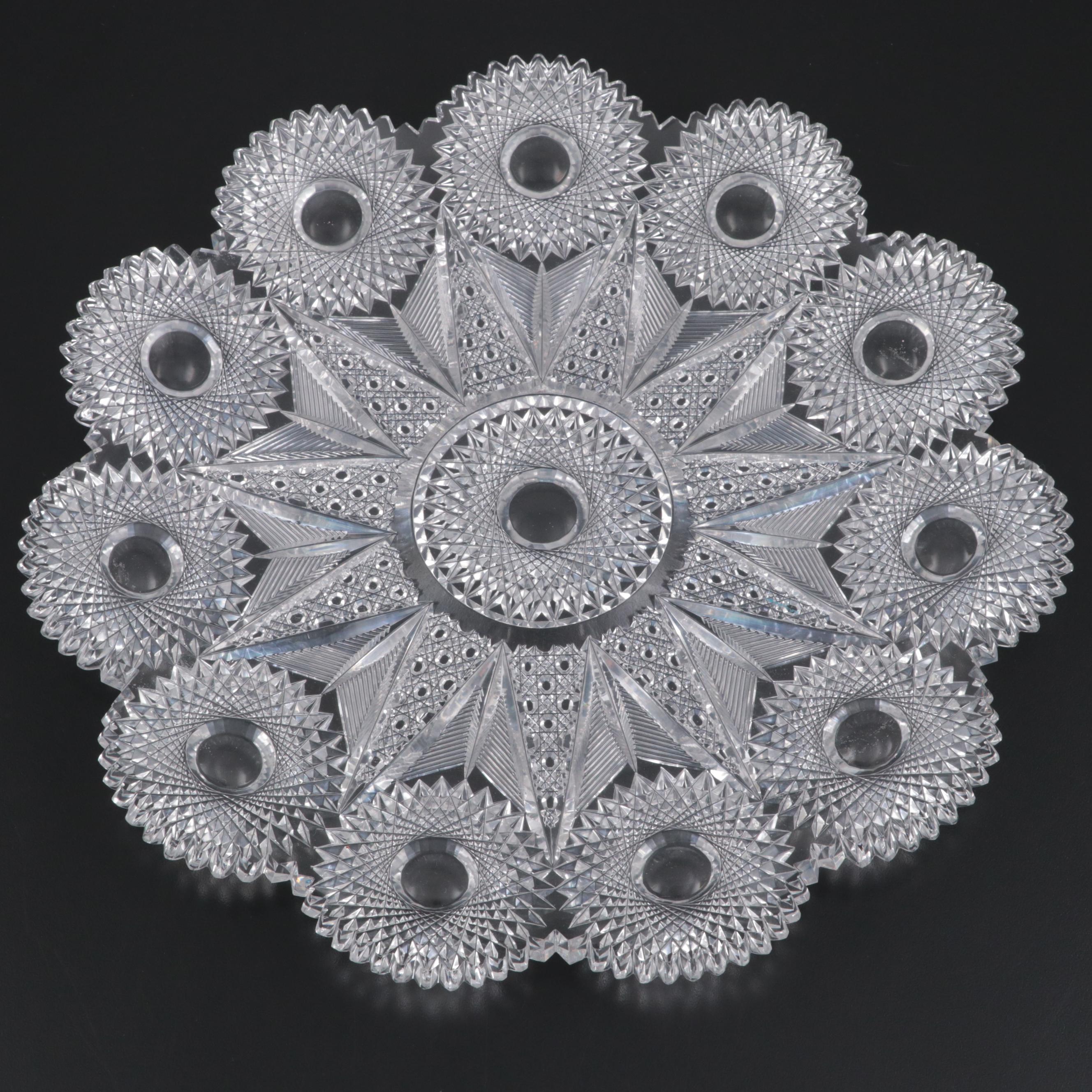 Meriden "Theodora" American Brilliant Cut Glass Tray, circa 1900 | EBTH