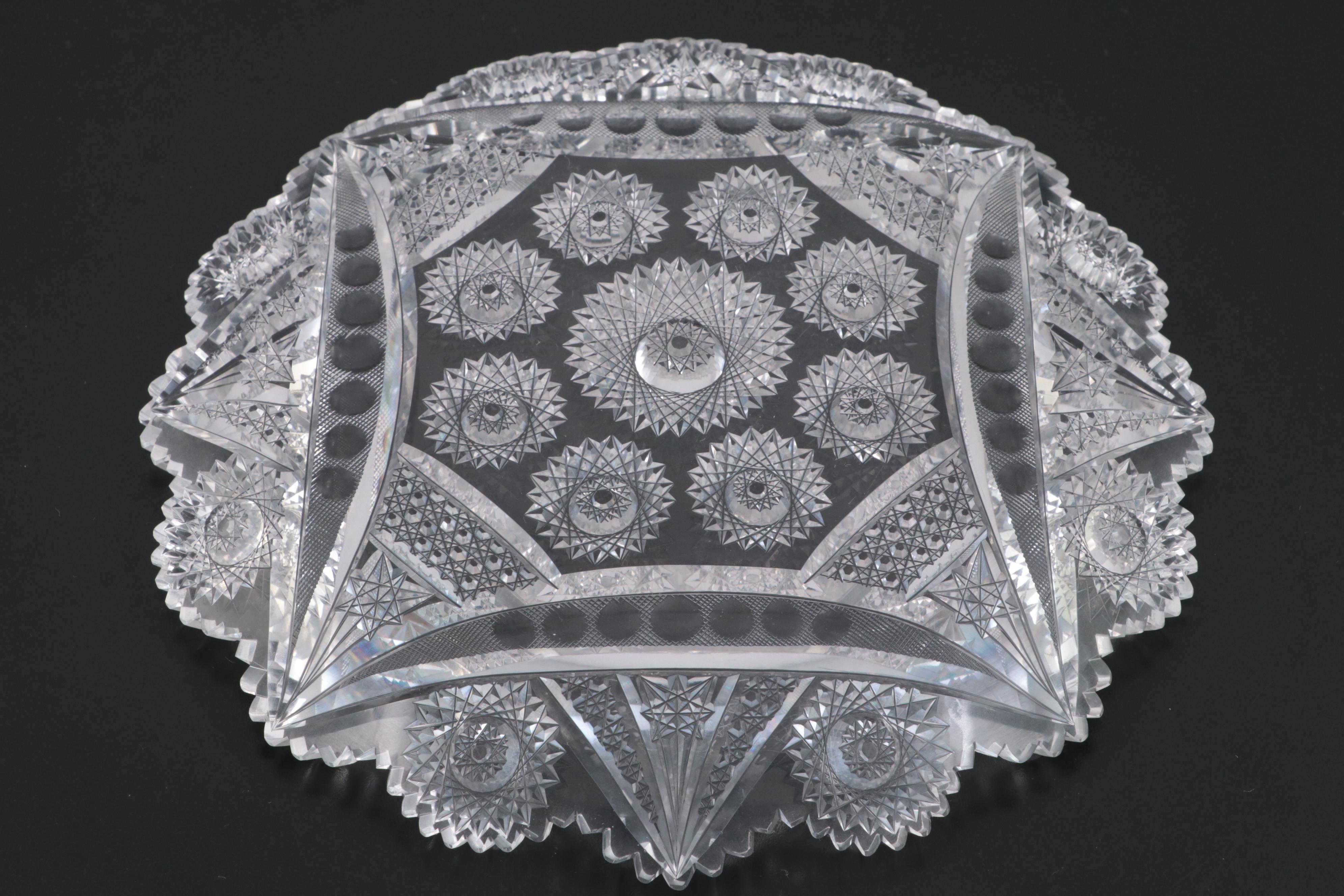 Meriden "Byzantine" American Brilliant Cut Glass Tray, circa 1900 | EBTH