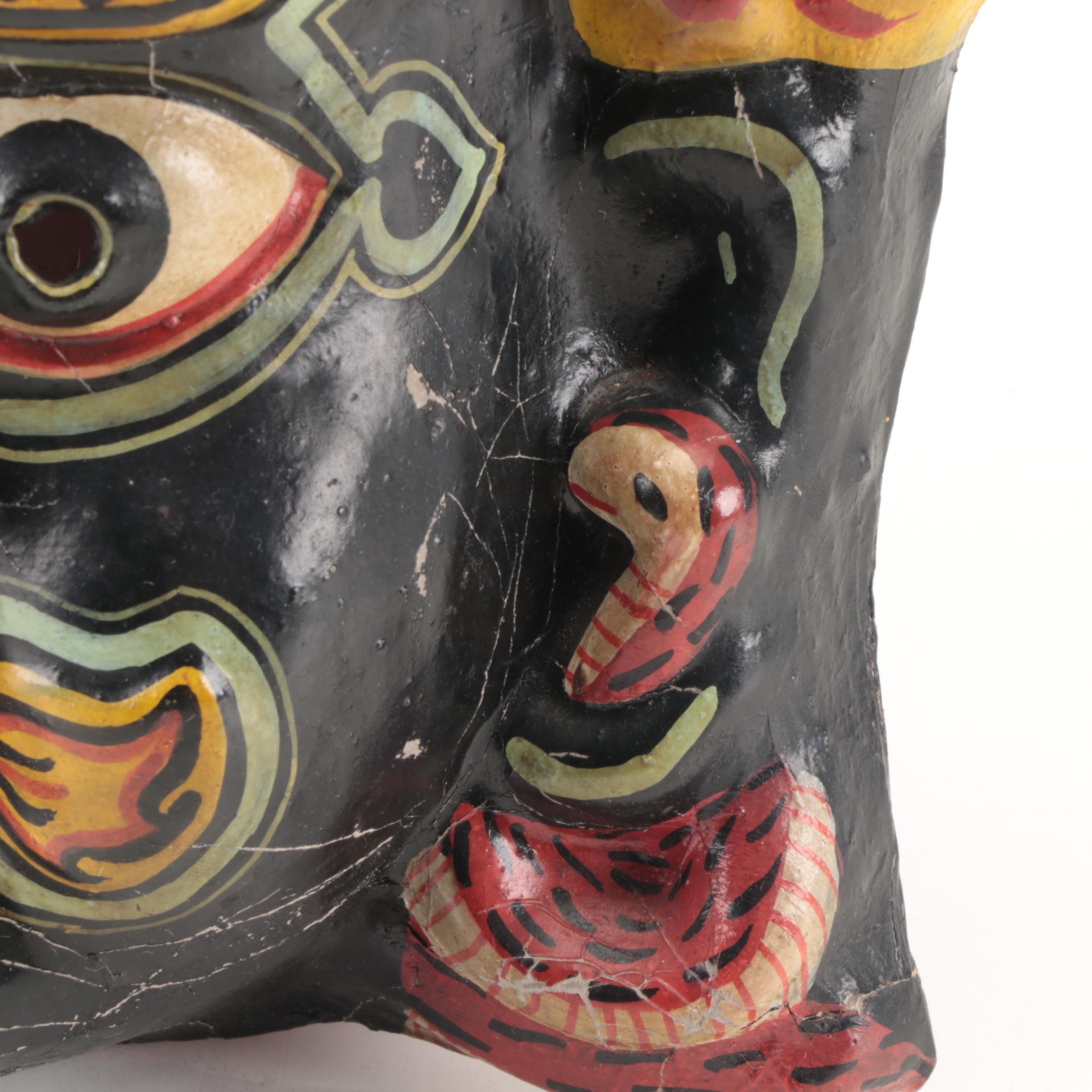 Southeast Asian Papier-Mâché Mahakala Masks, 20th Century | EBTH