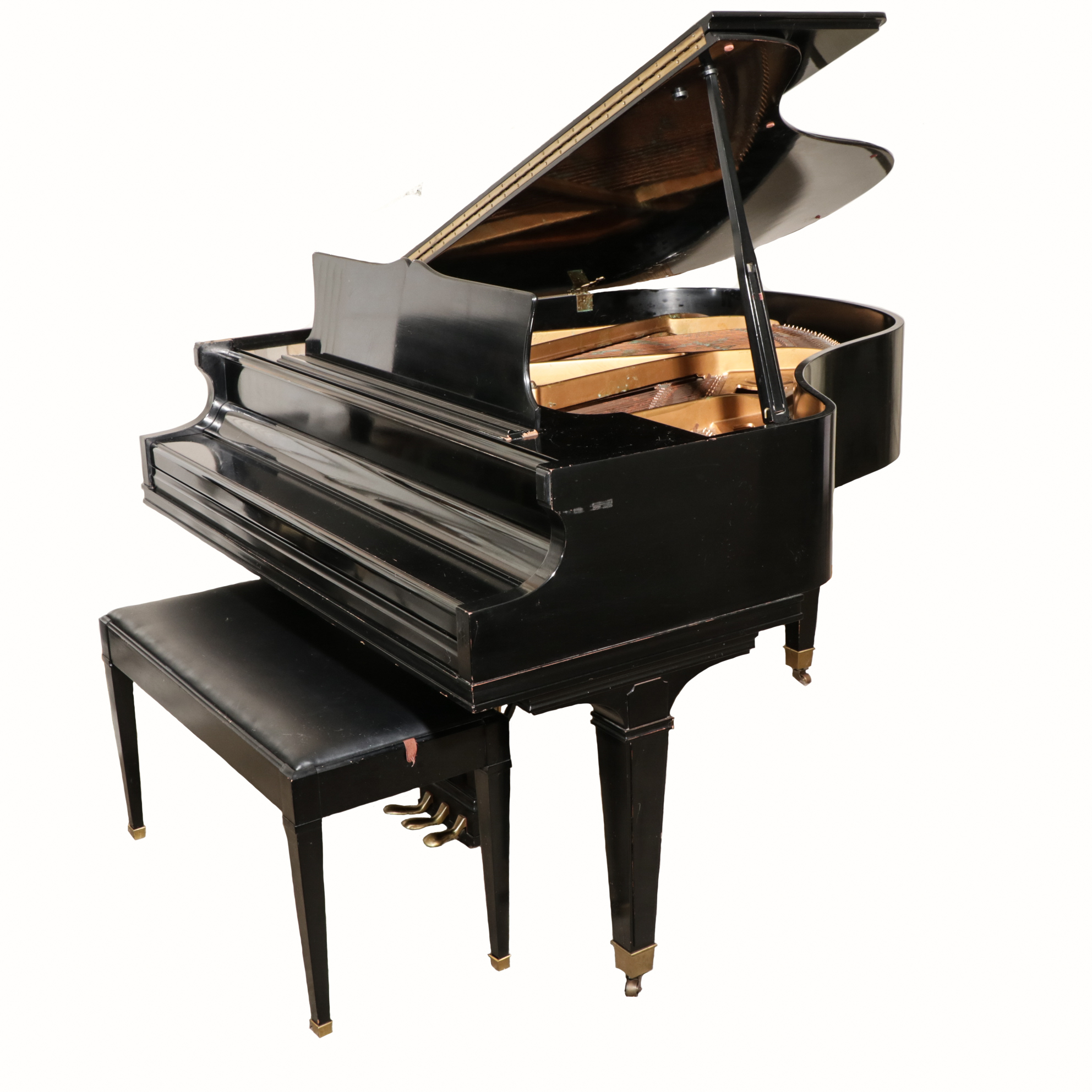 Chickering Grand Piano With Matching Bench, 1970s | EBTH