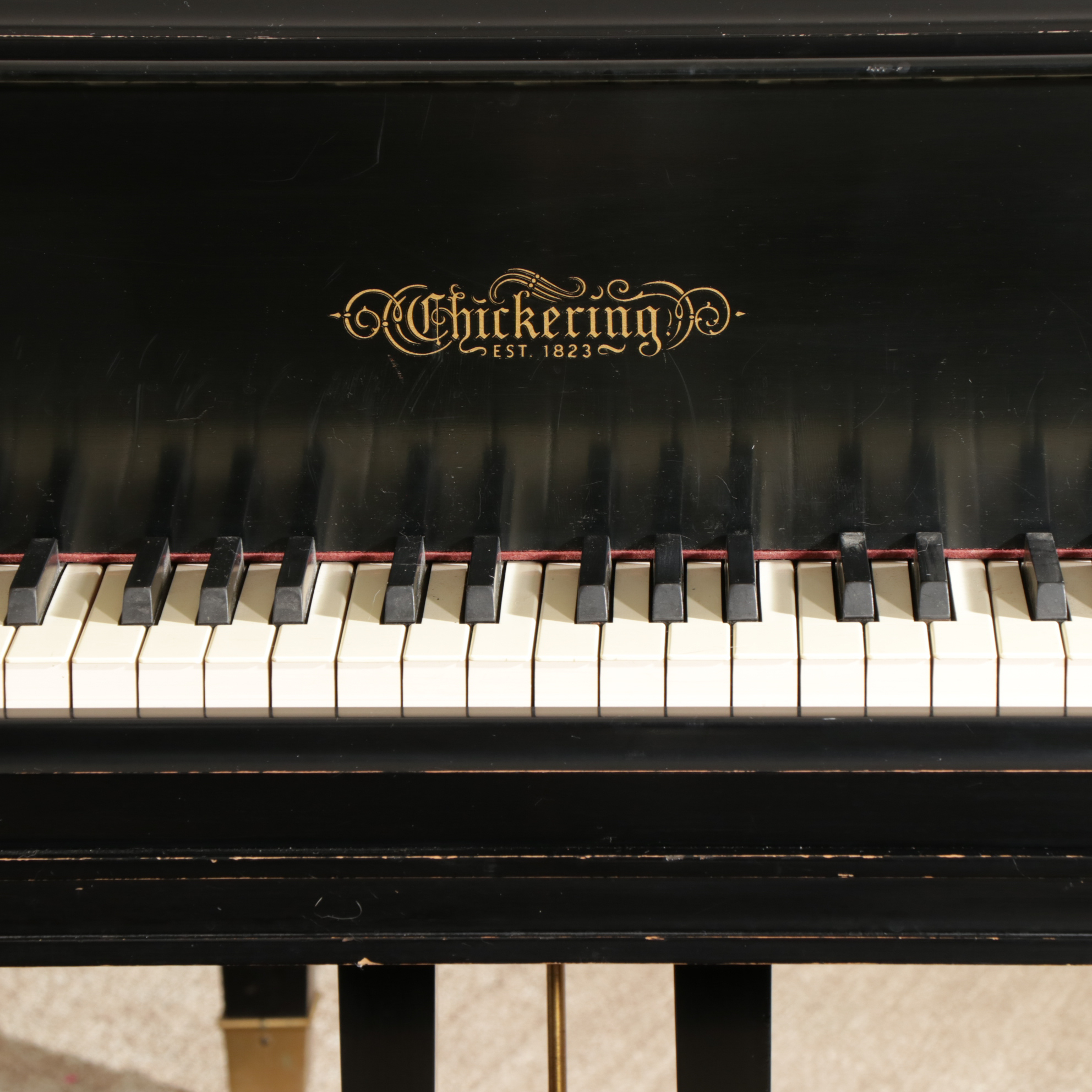 Chickering Grand Piano With Matching Bench, 1970s | EBTH