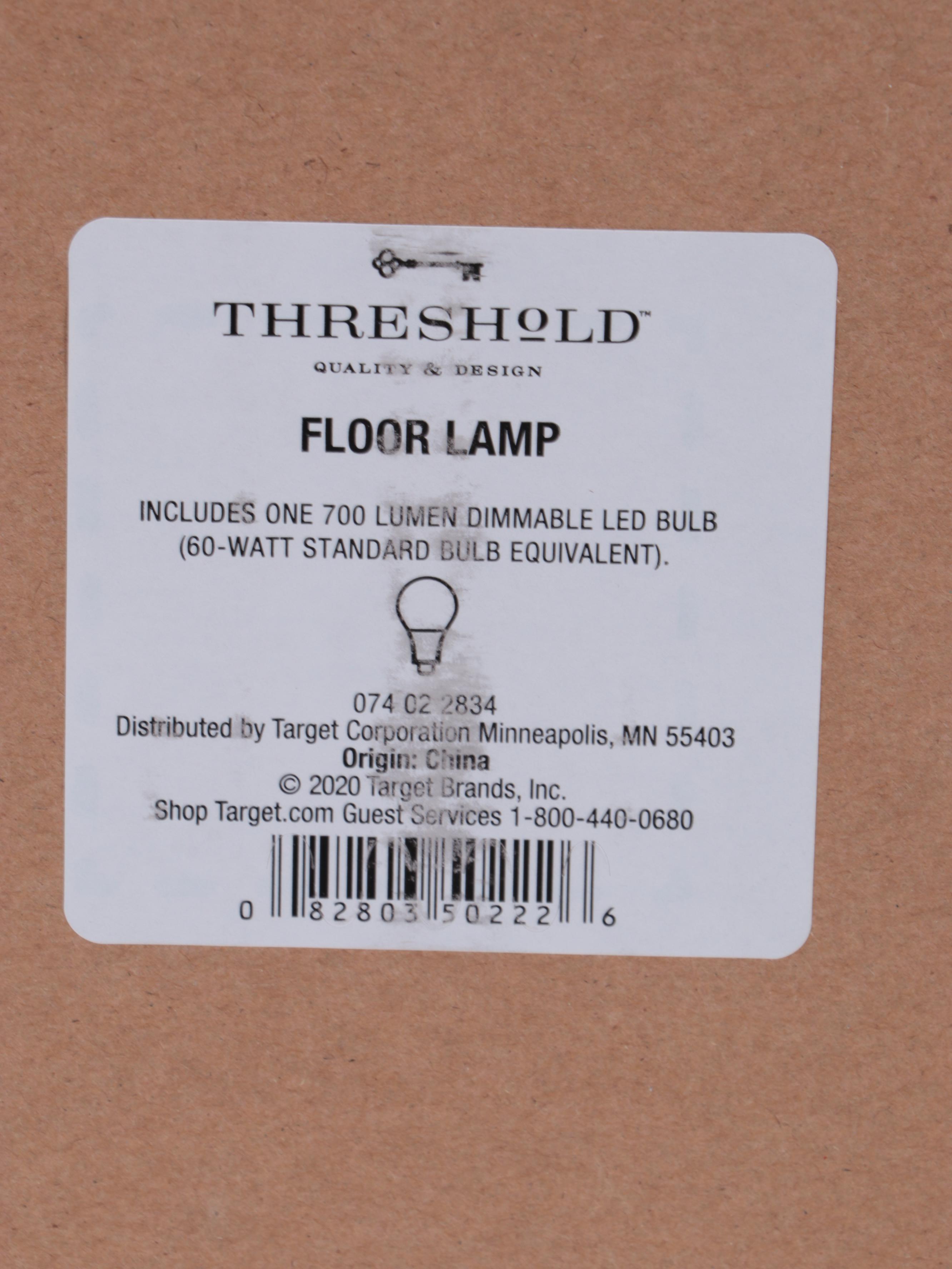 Threshold and Studio McGee Offset Base Black Floor Lamp | EBTH