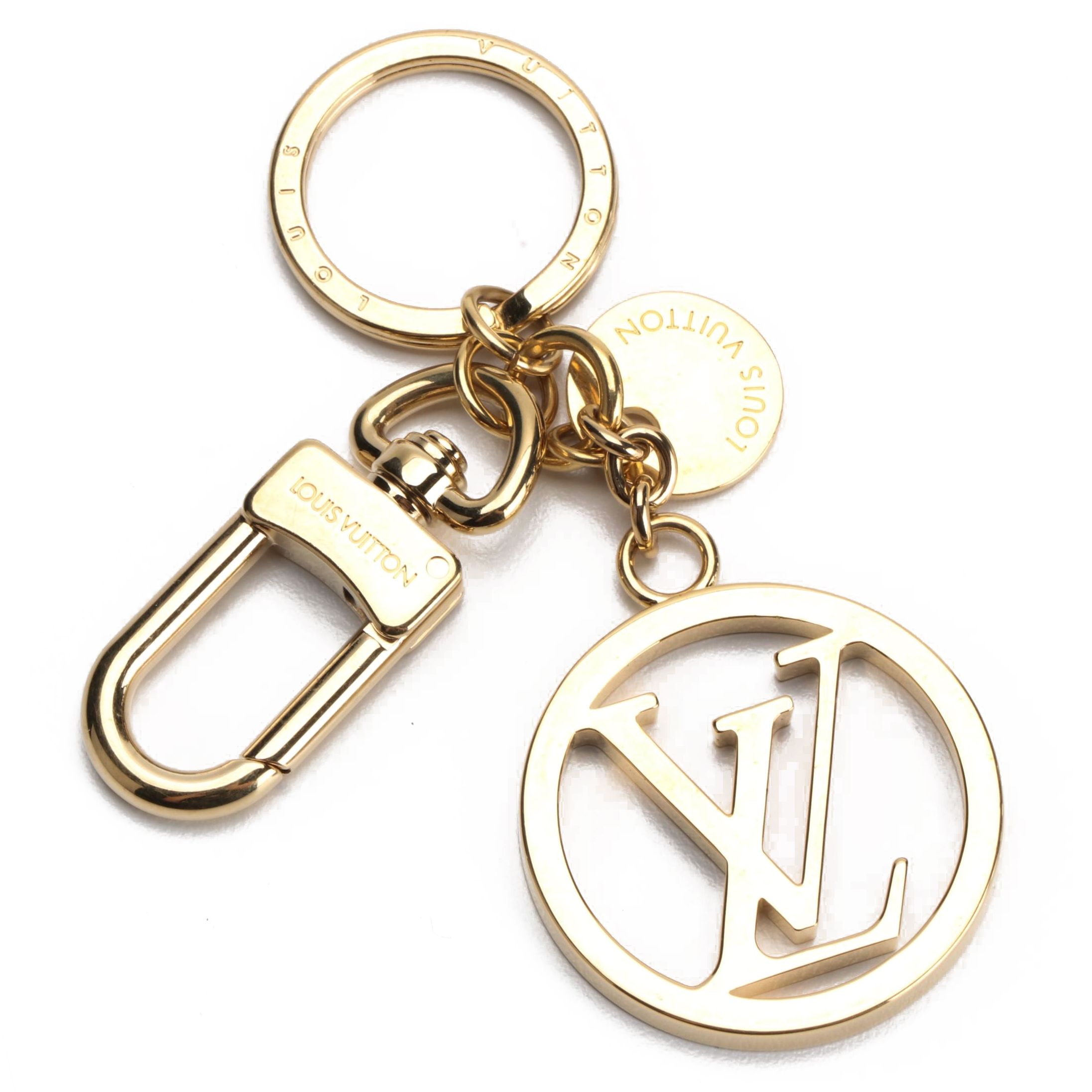Louis Vuitton LV Circle Bag Charm Key Holder in Gold Tone Metal | EBTH