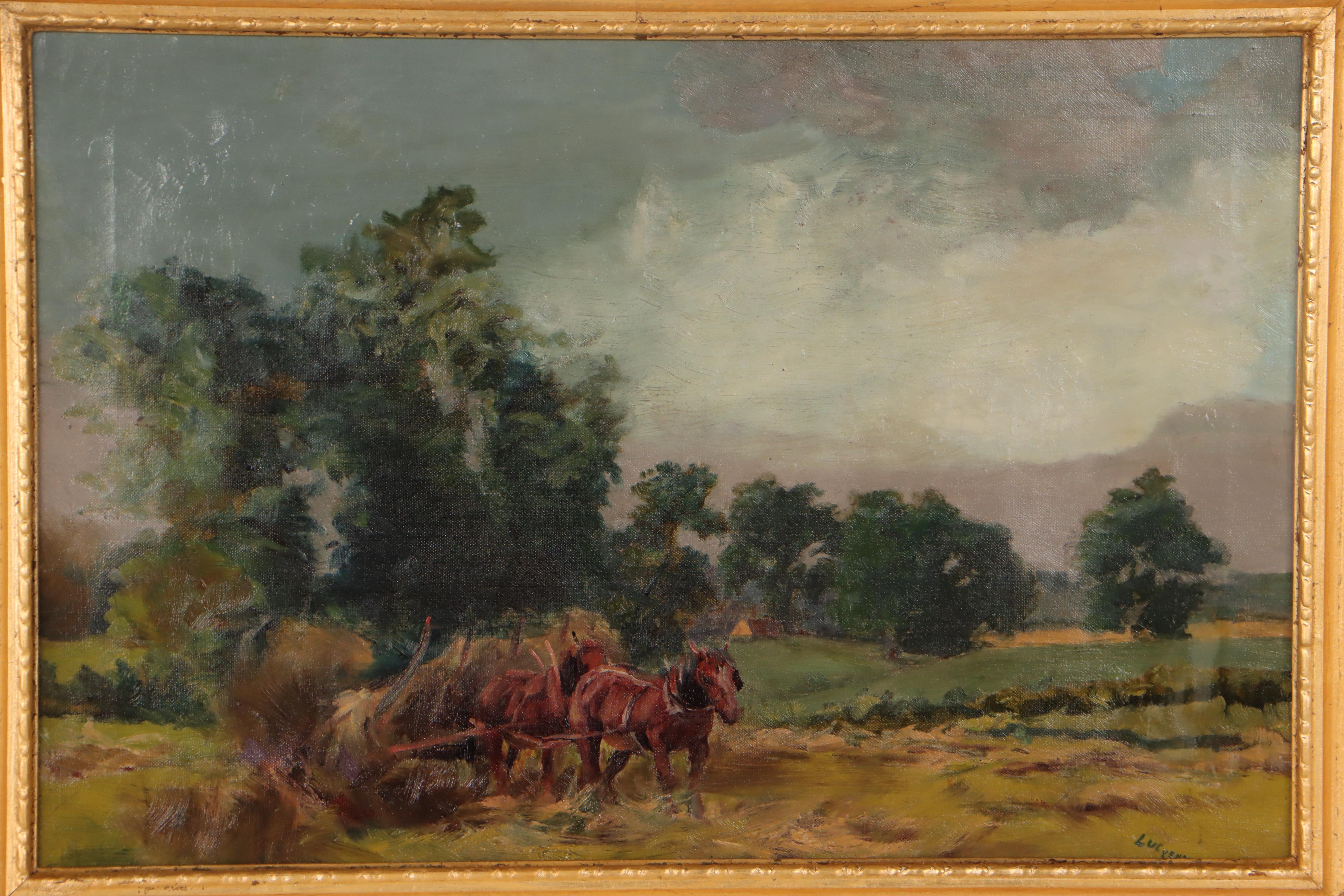 Idyll Landscape Oil Painting, Circa 1900 | EBTH
