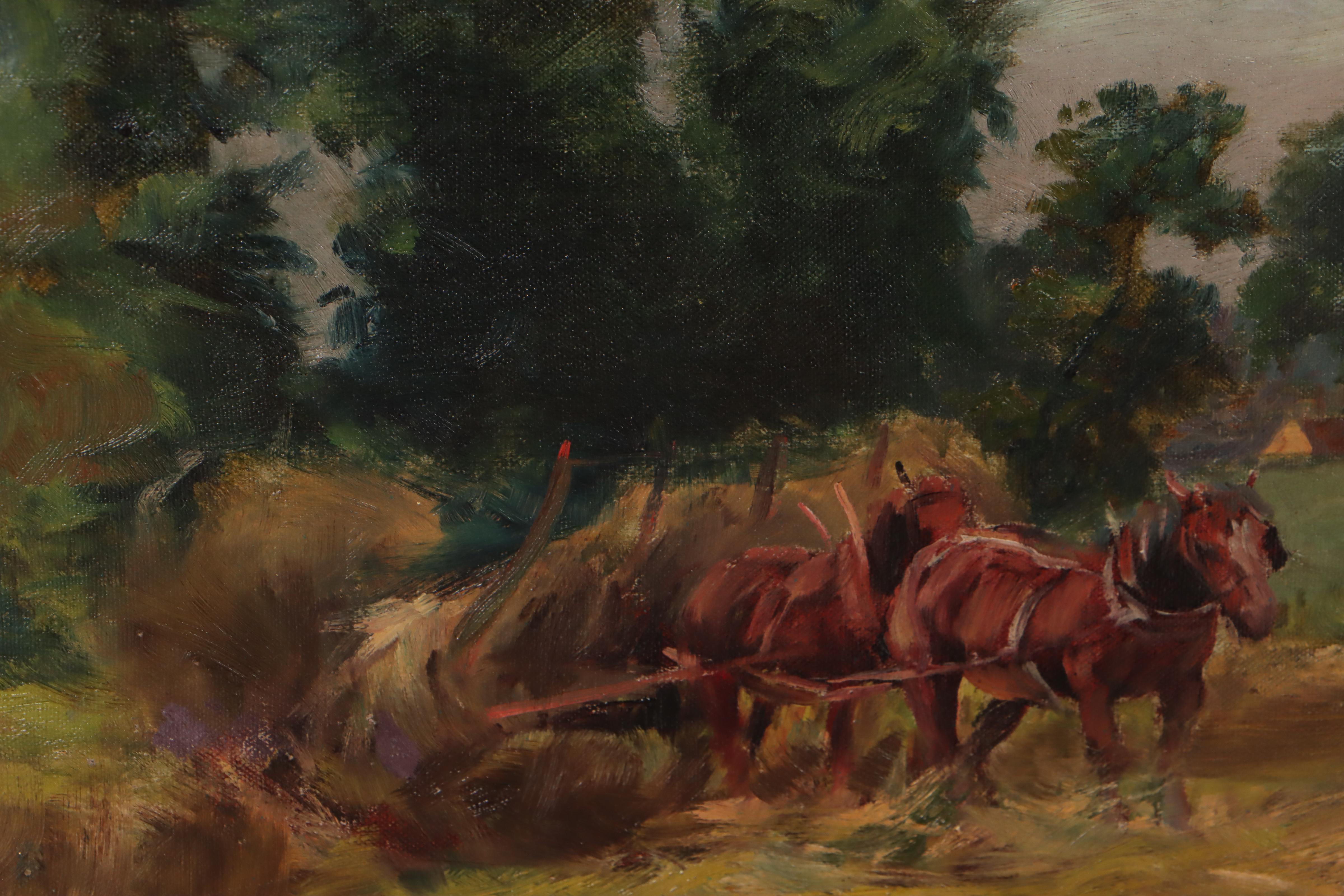 Idyll Landscape Oil Painting, Circa 1900 | EBTH