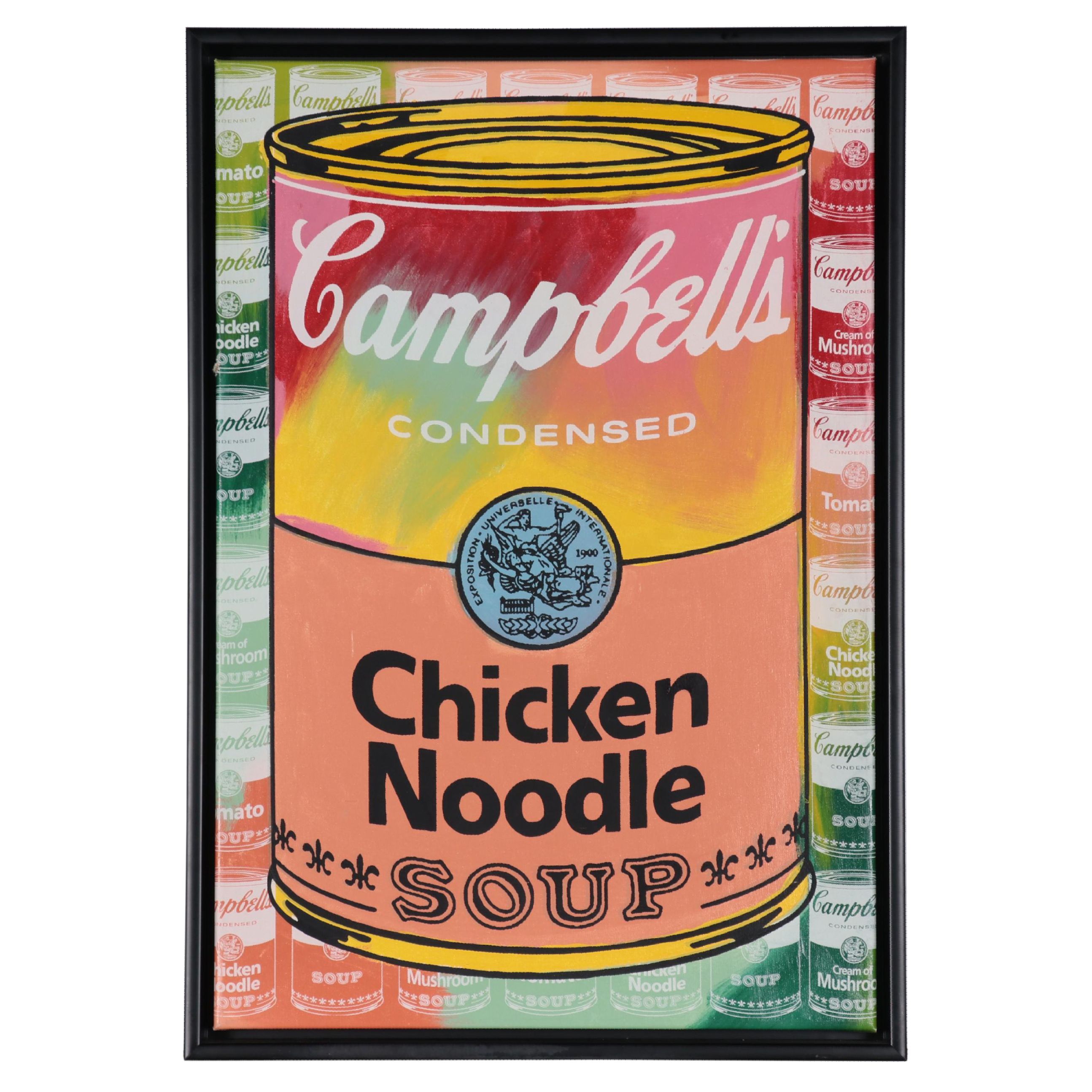 Steve Kaufman Mixed Media Painting of Soup Can | EBTH