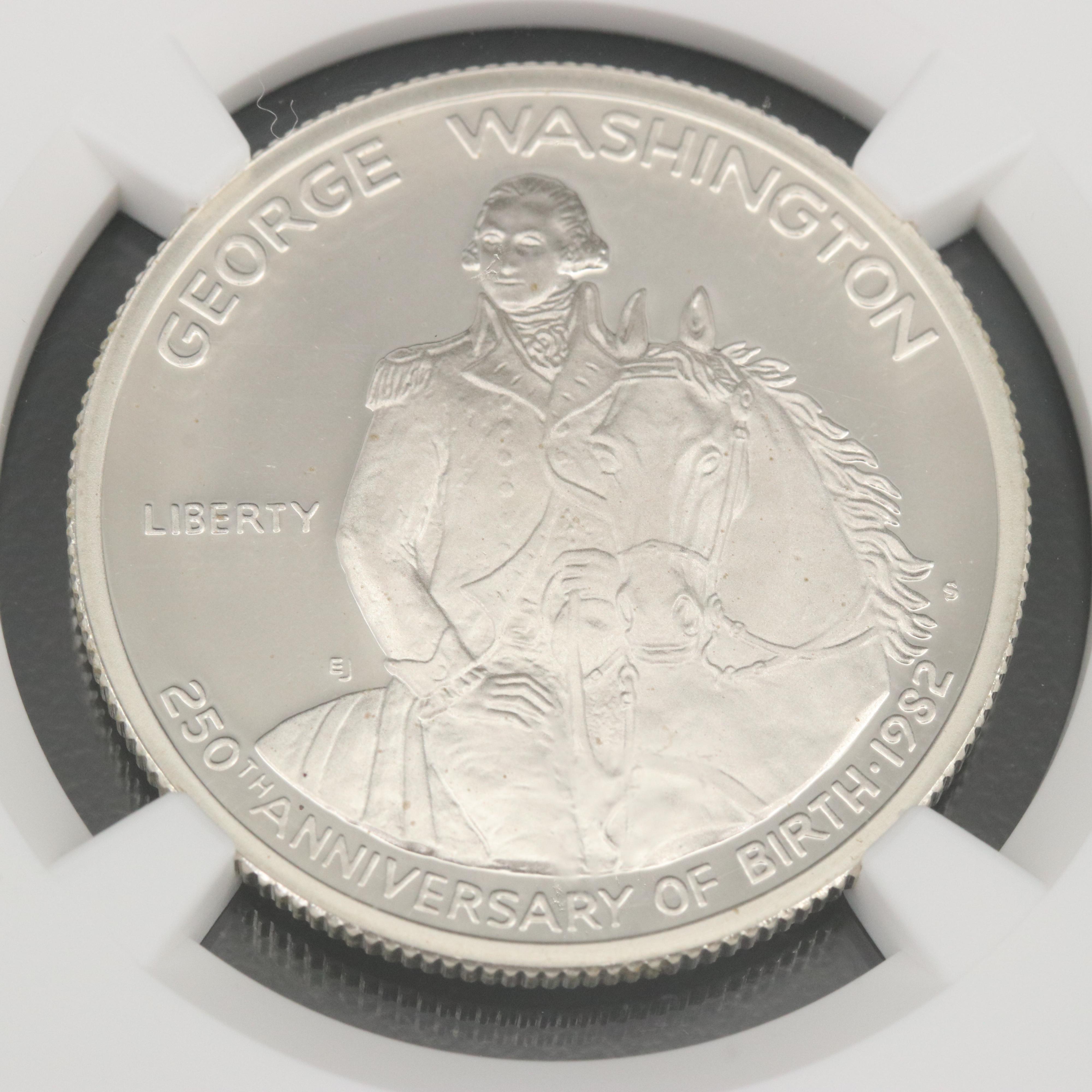 NGC Graded Elizabeth Jones Signed 1982-S George Washington Silver Half ...