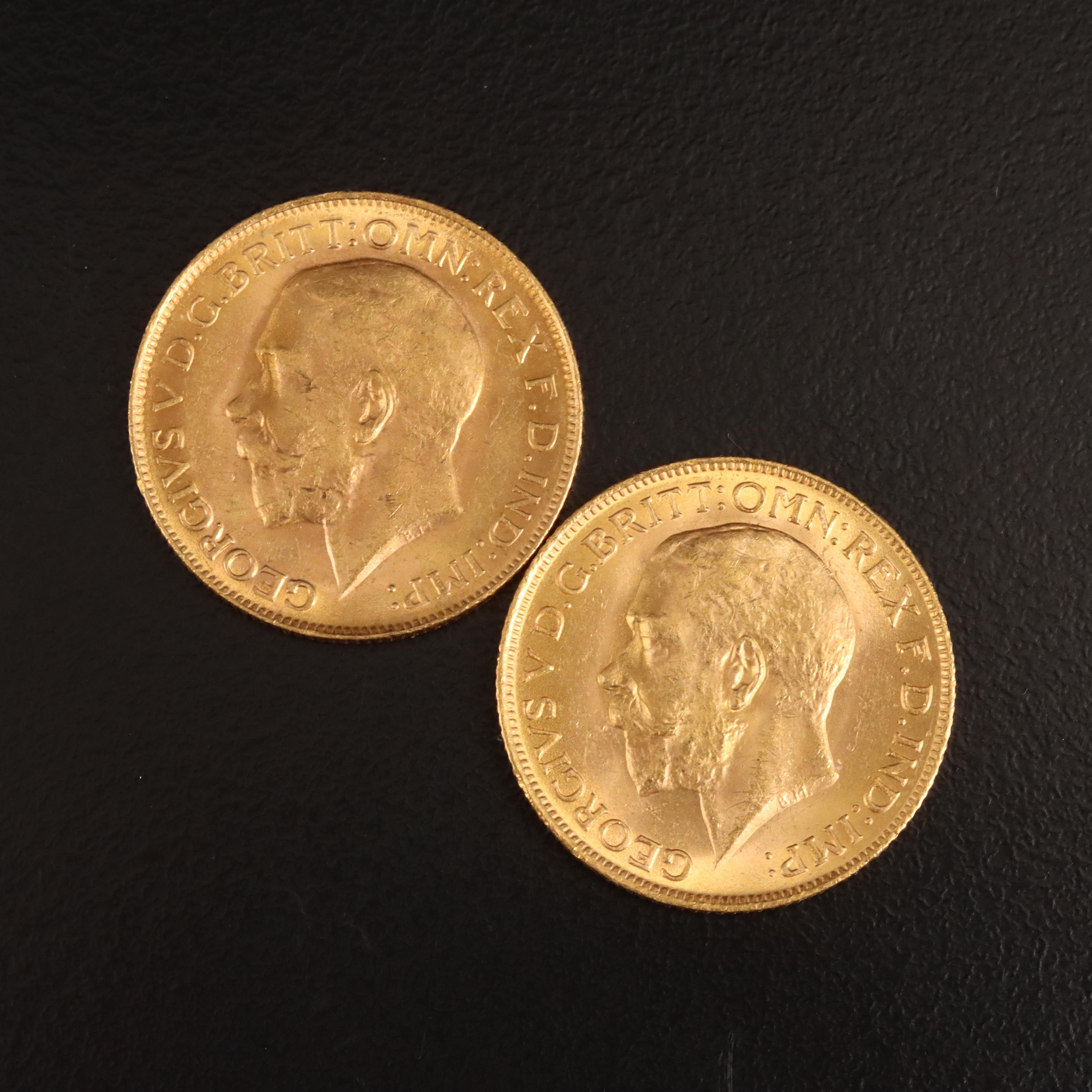 Group of Two British Gold Sovereigns Including a 1911 | EBTH
