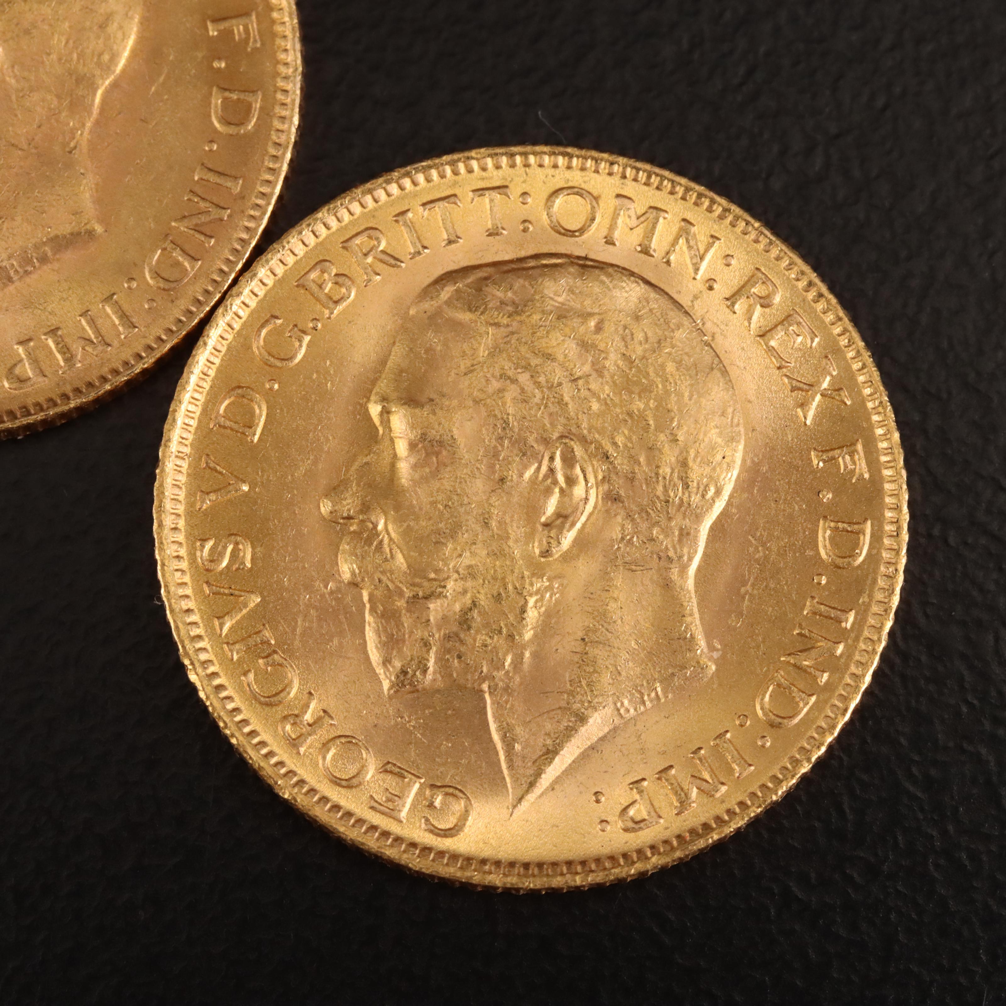 Group of Two British Gold Sovereigns Including a 1911 | EBTH