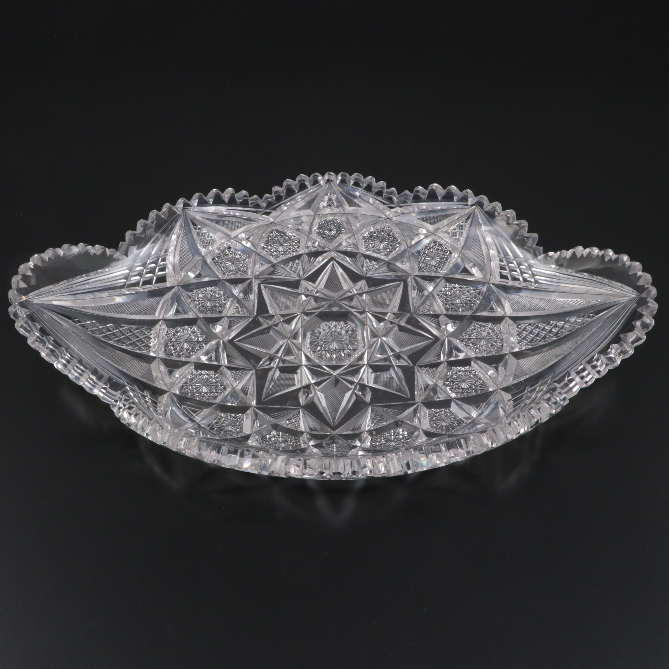 W. C. Anderson "Solana" American Brilliant Cut Glass Ice Cream Tray | EBTH