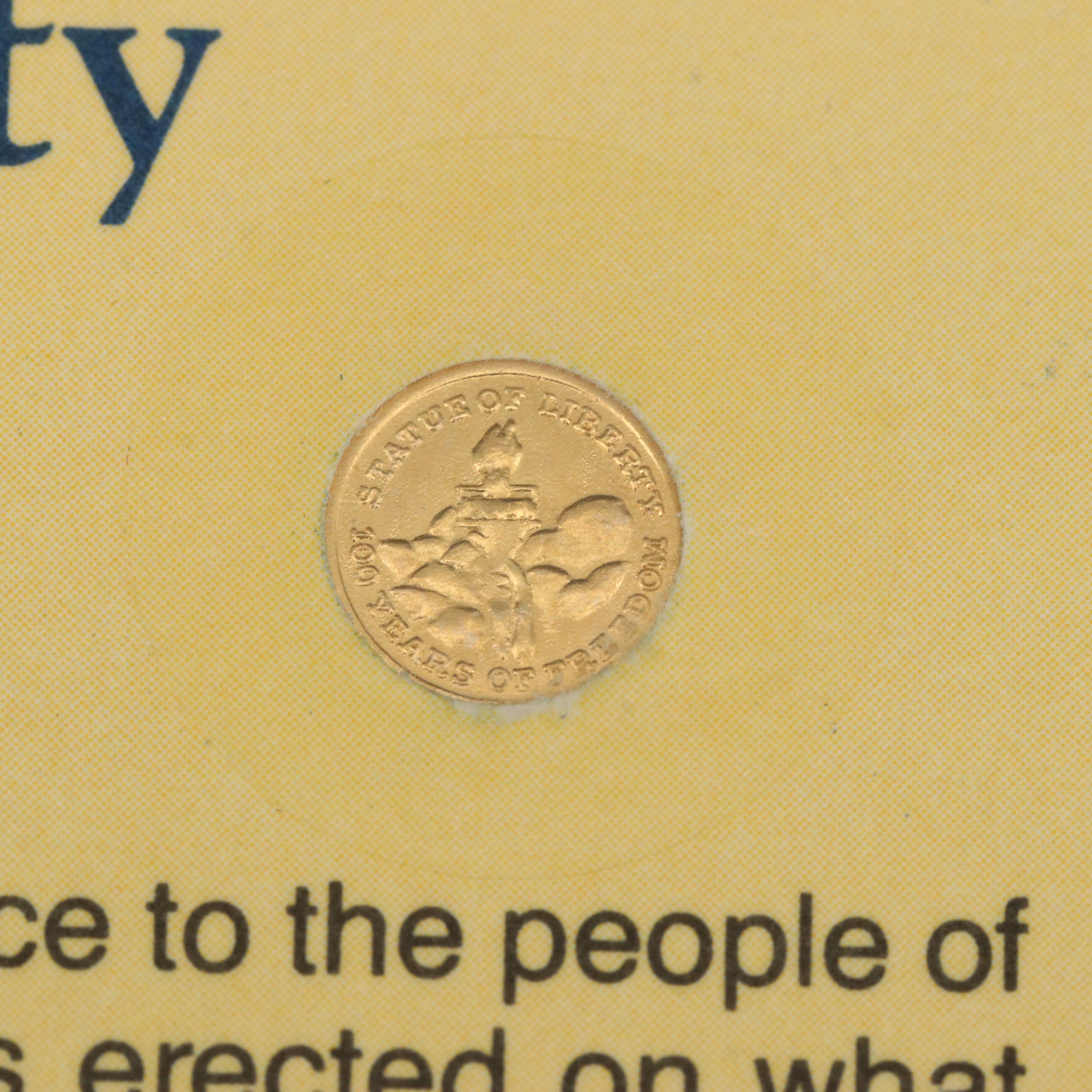 Nine Commemorative 100th Anniversary 14K Gold Statue of Liberty ...